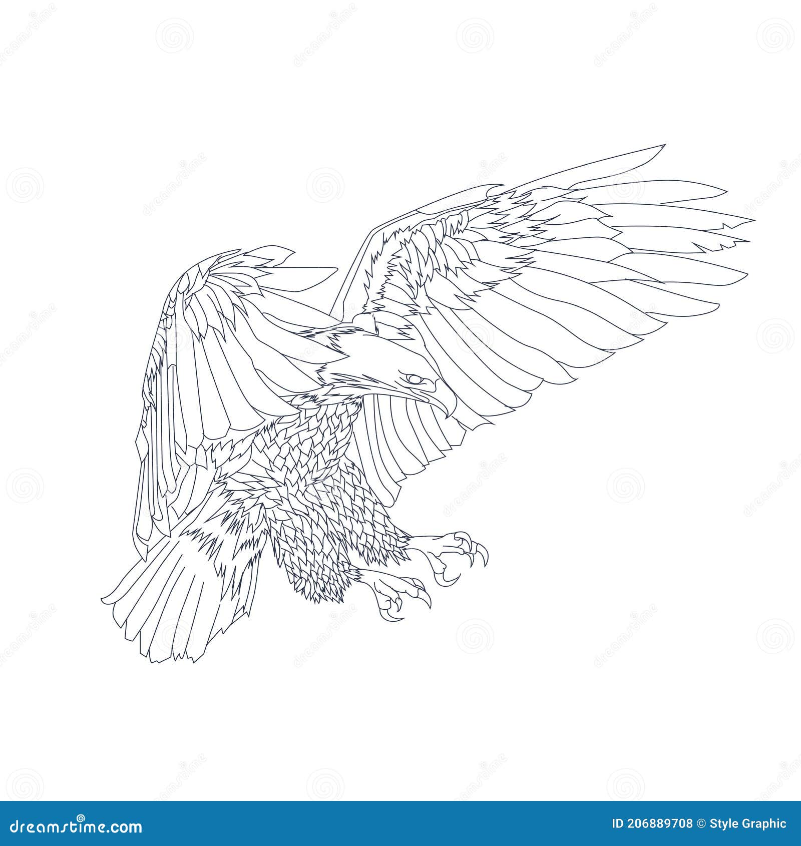 Garuda Indonesian Inking Illustration Cartoon Vector | CartoonDealer ...