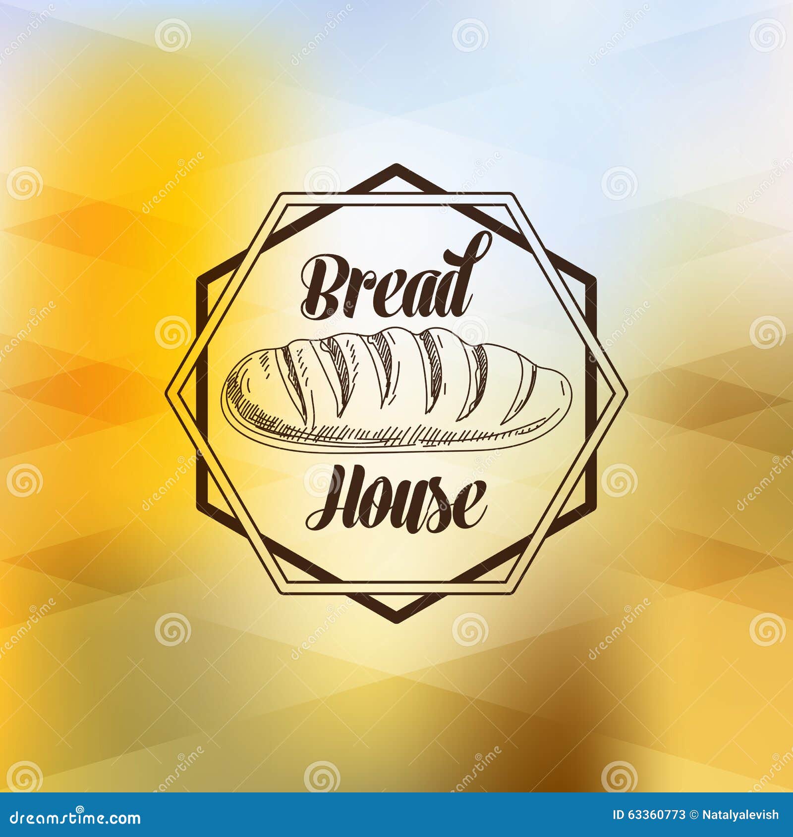 Bread Label, Bakery Package Design Template Vector Illustration ...