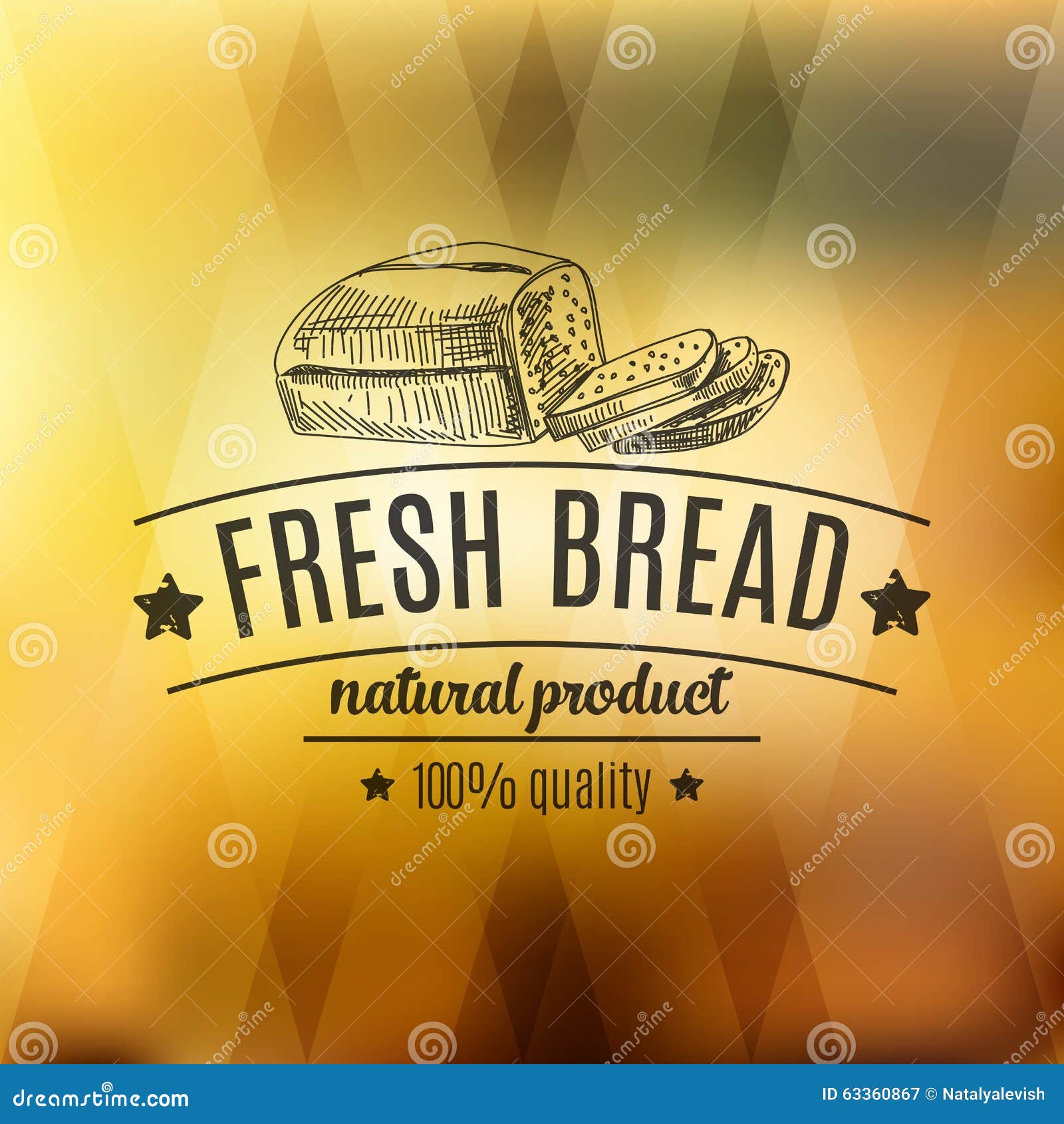 Bread Label, Bakery Package Design Template Vector Illustration ...
