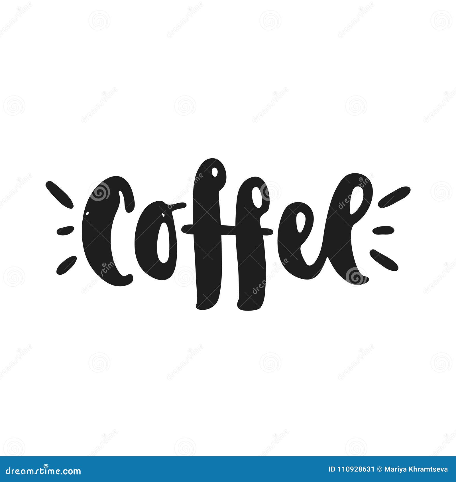 Vector coffee lettering stock vector. Illustration of decorative ...