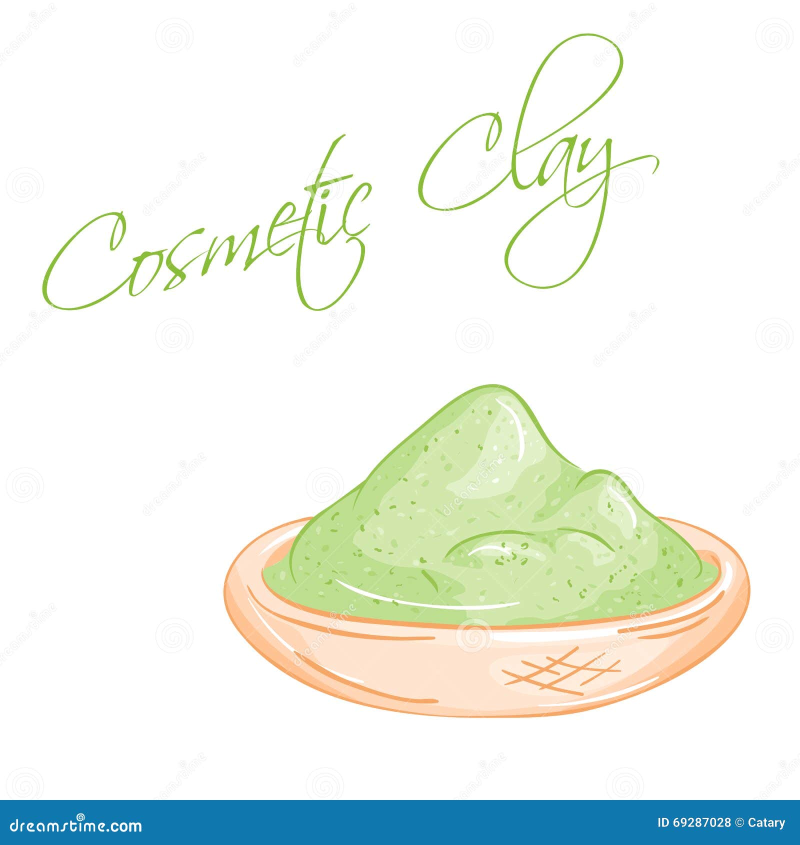 Vector Hand Drawn Illustration of Cup of Cosmetic Clay Stock Vector ...