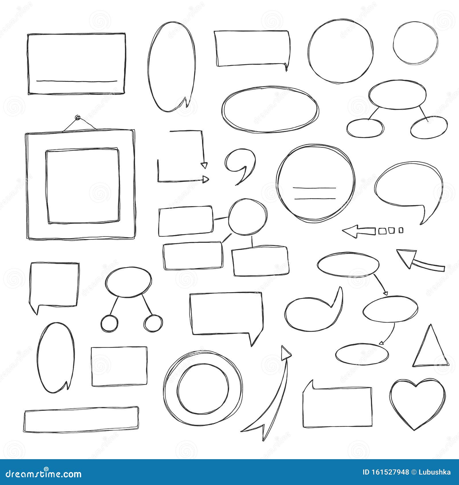 Vector hand-drawn notes. stock vector. Illustration of border - 161527948