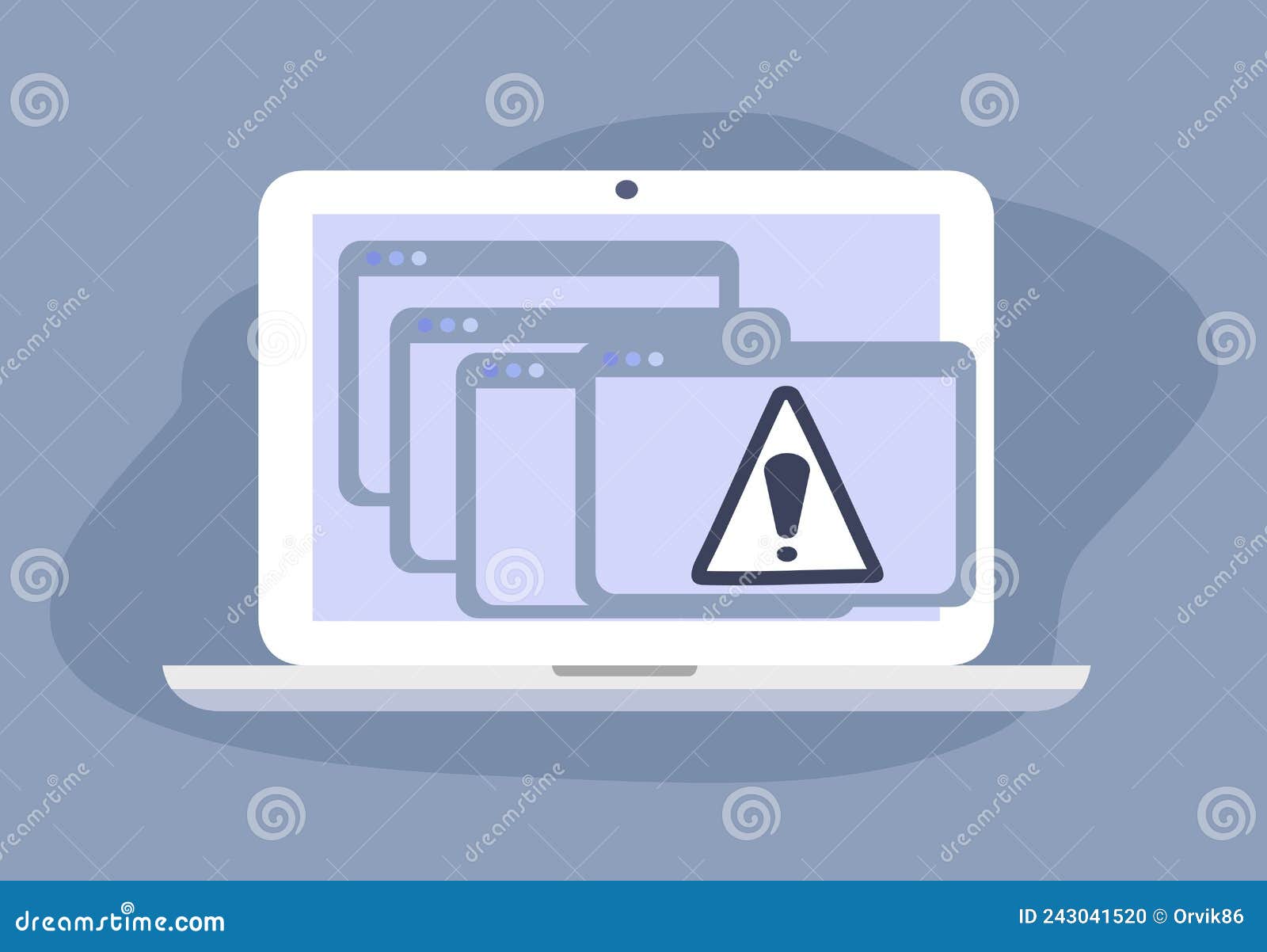 Vector Hand Drawn Illustration in Flat Style on the Theme of Computer ...