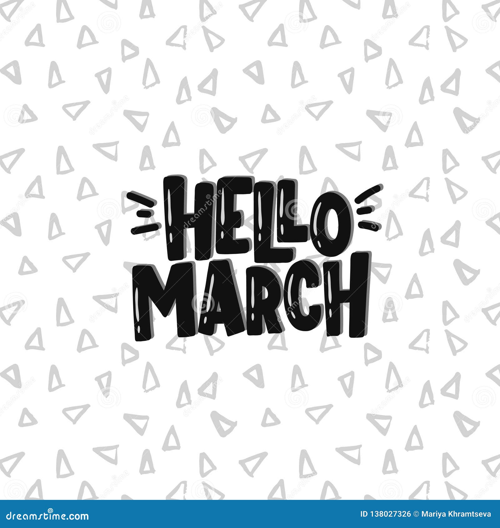 Hello march vector stock vector. Illustration of month - 138027326