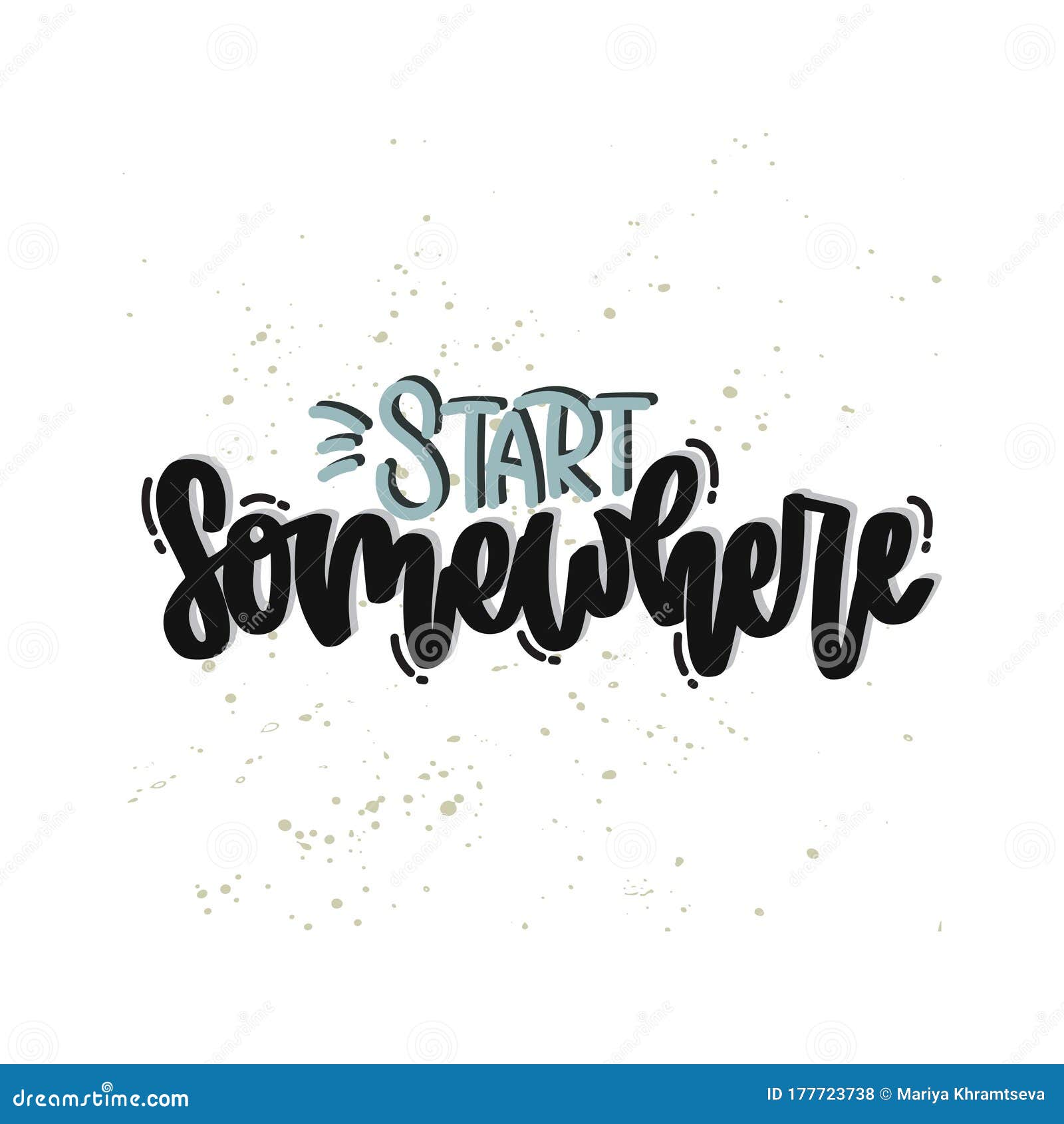 Start somewhere vector stock vector. Illustration of drawn - 177723738