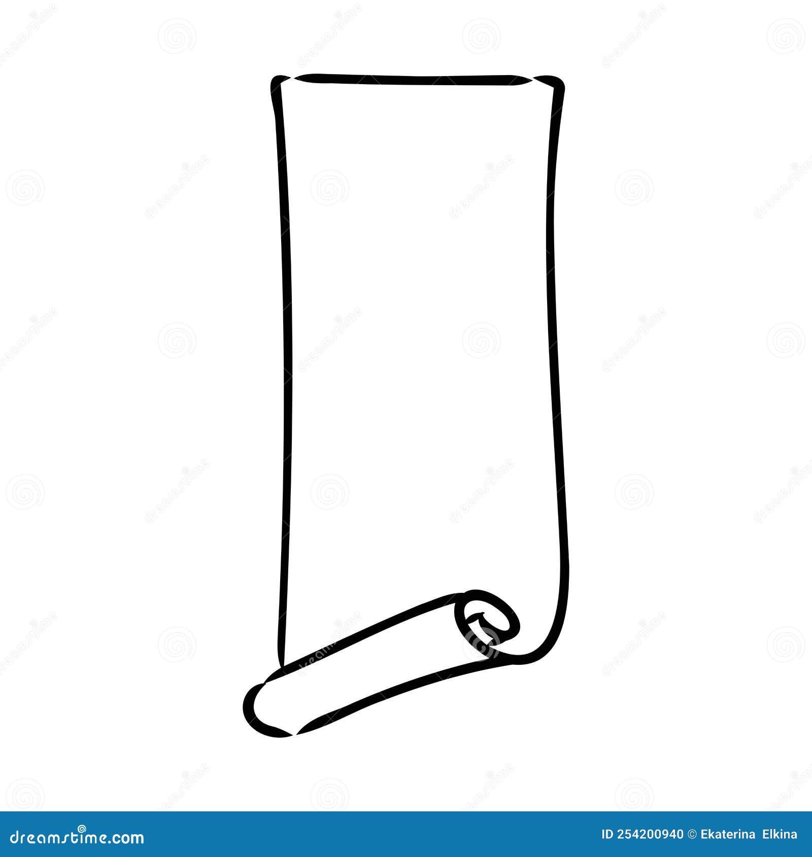 Vector Hand Drawn Illustration of Old Scrolls in Vintage Engraved Style ...