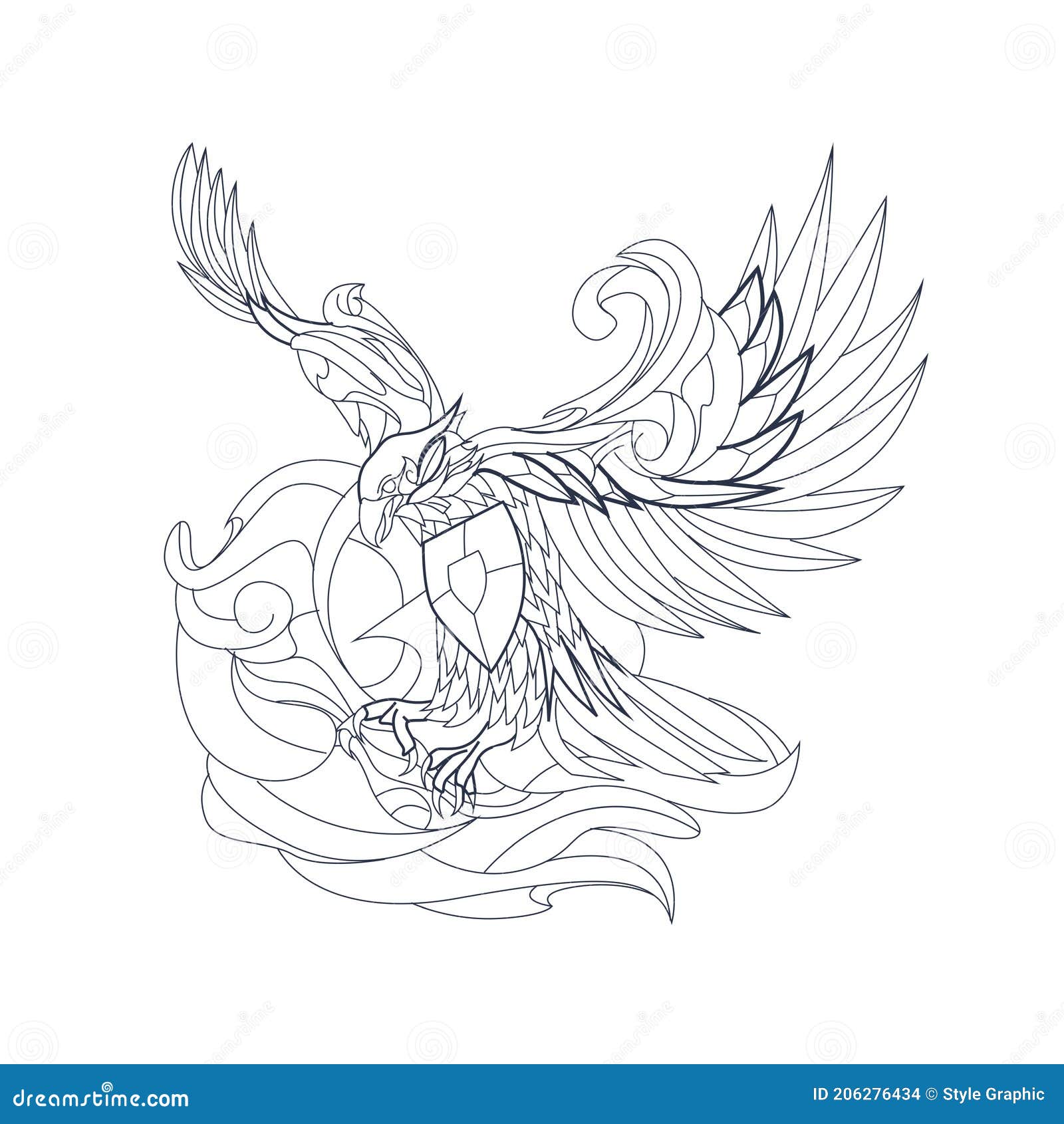 Garuda Emblem Logo Vector.Simple Thailand National Emblem.Silhouette ...