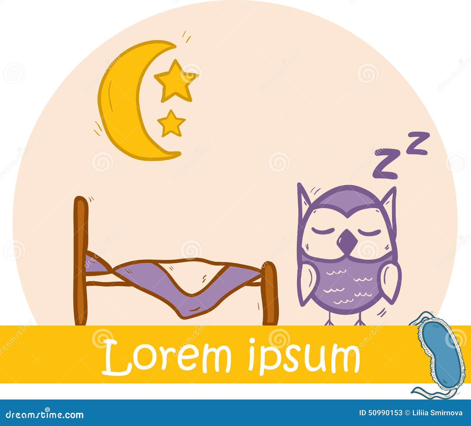 Vector Hand Drawn Illustration on Sleep Theme Stock Vector ...