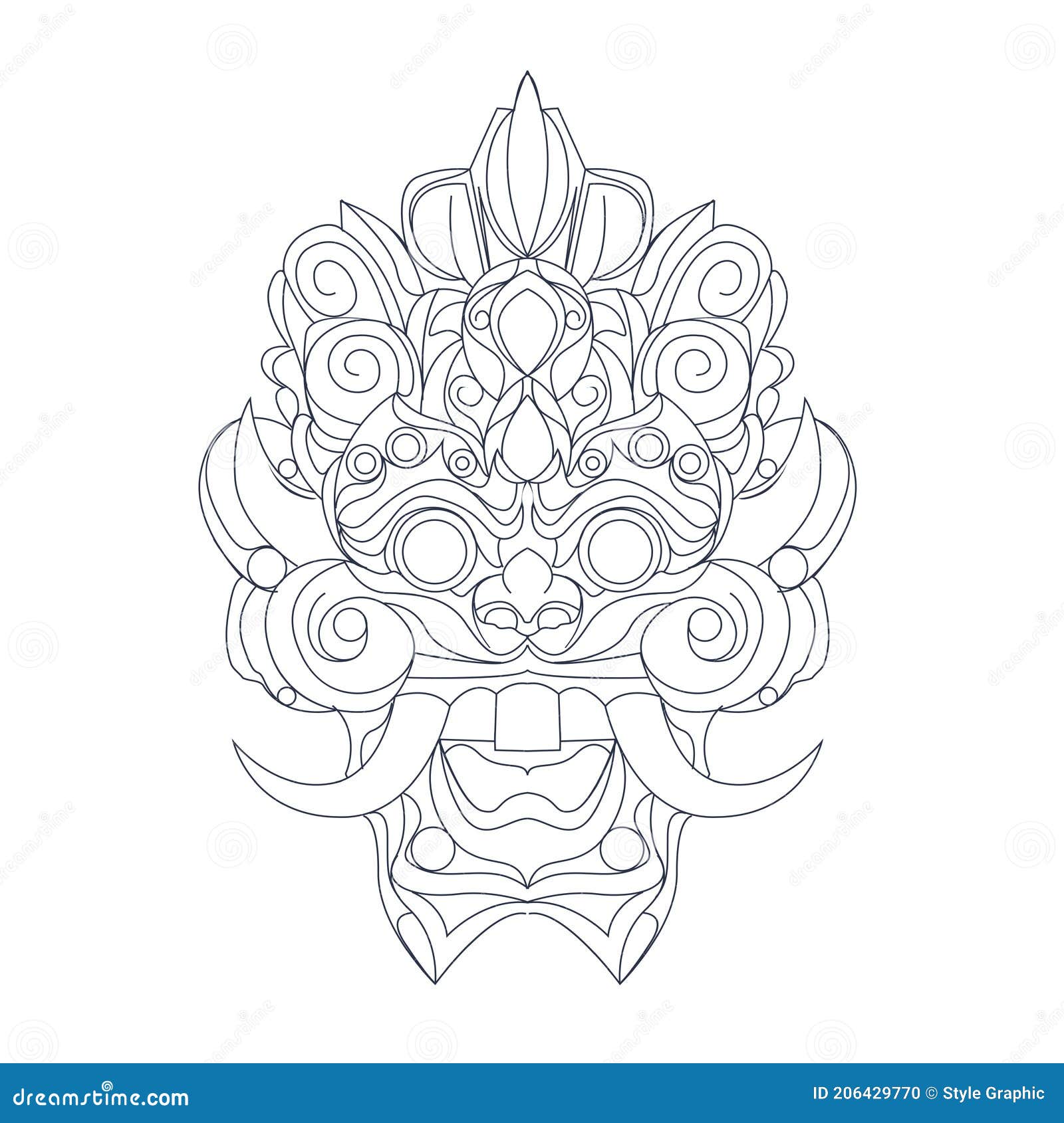 Vector Hand Drawn Illustration of Culture Balinese Stock Vector ...