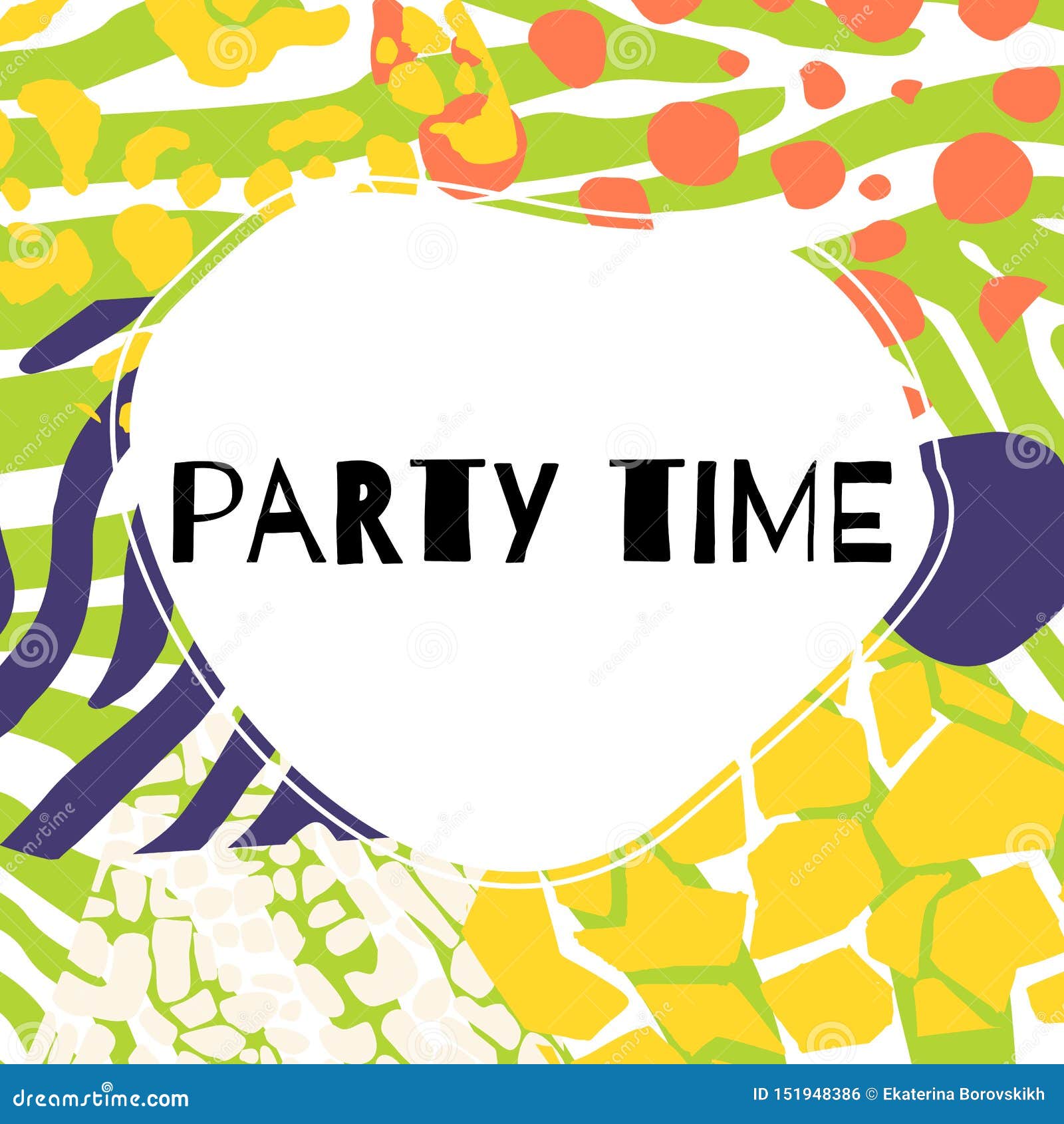 Universal Invitation Card Template Design Vector Illustration ...