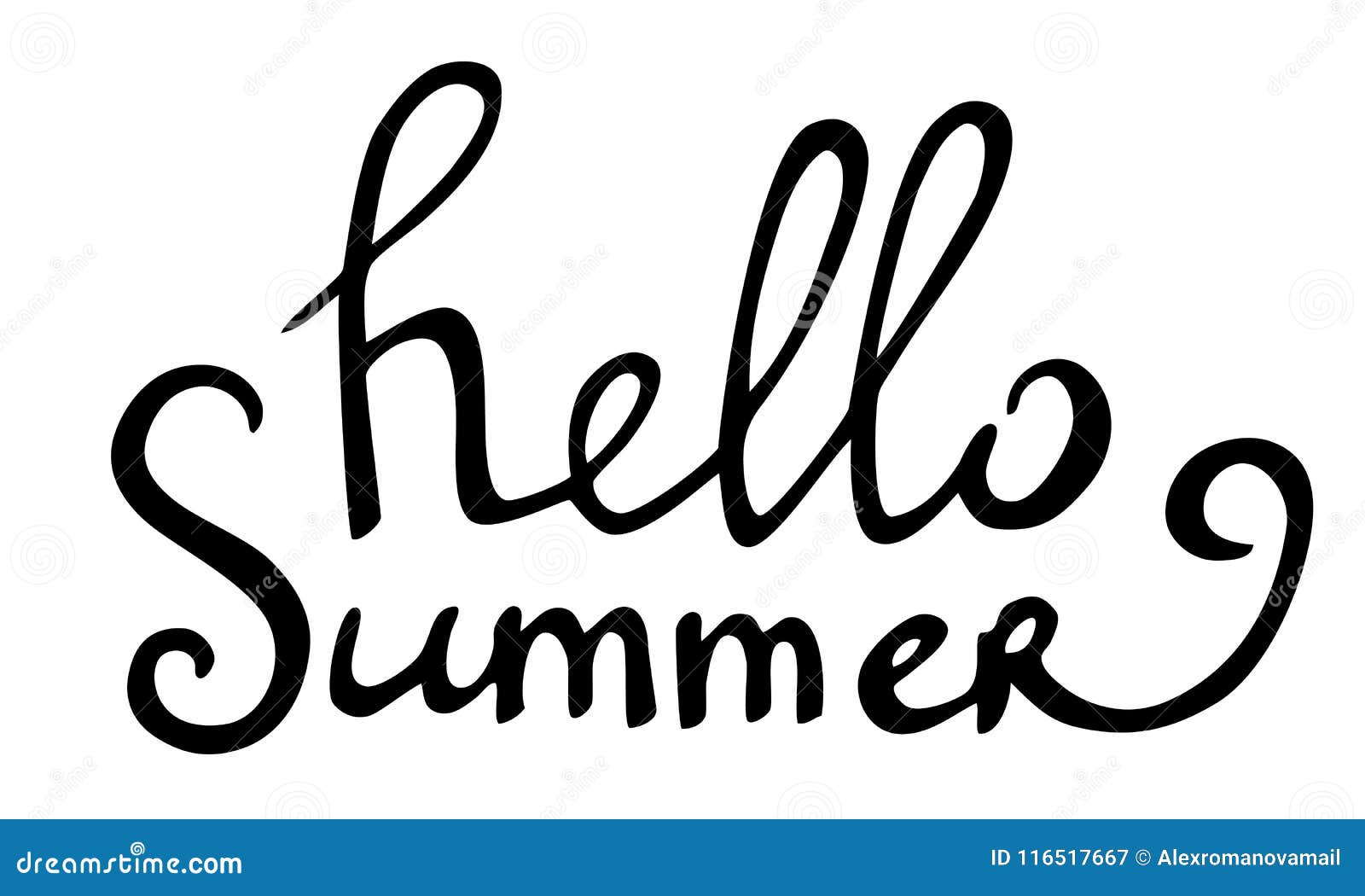 Vector Hand Drawn Lettering Hello Summer Stock Vector - Illustration of ... Vector Hand Drawn Lettering Hello Summer Stock Vector - Illustration of ...