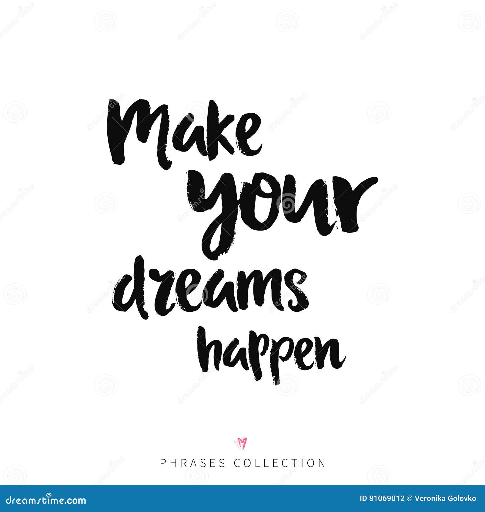 Vector Hand Drawn Lettering Poster Stock Vector - Illustration of ...