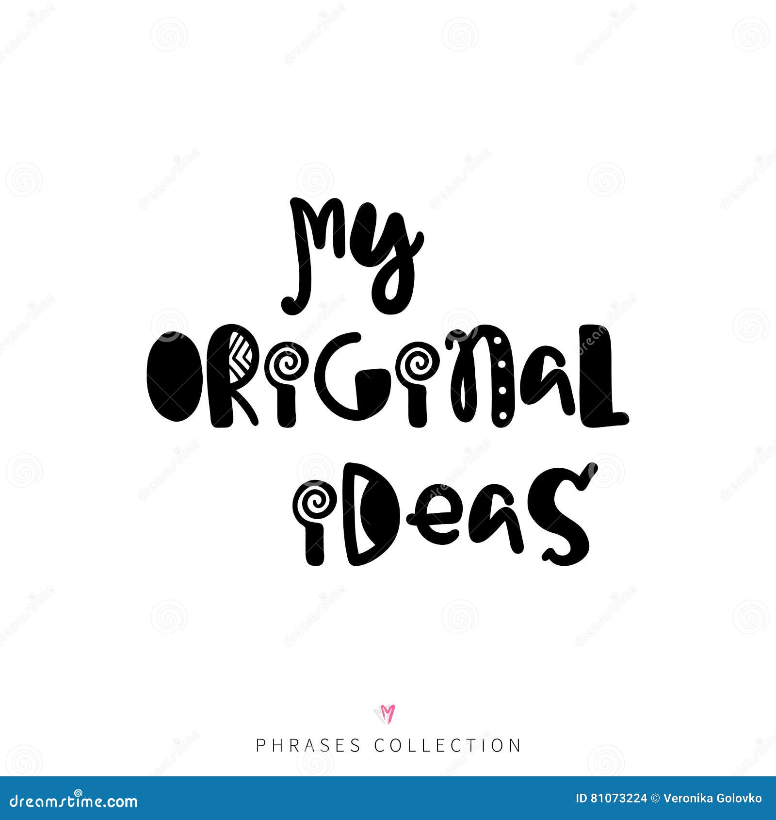 Vector Hand Drawn Lettering Poster Stock Vector - Illustration of ...