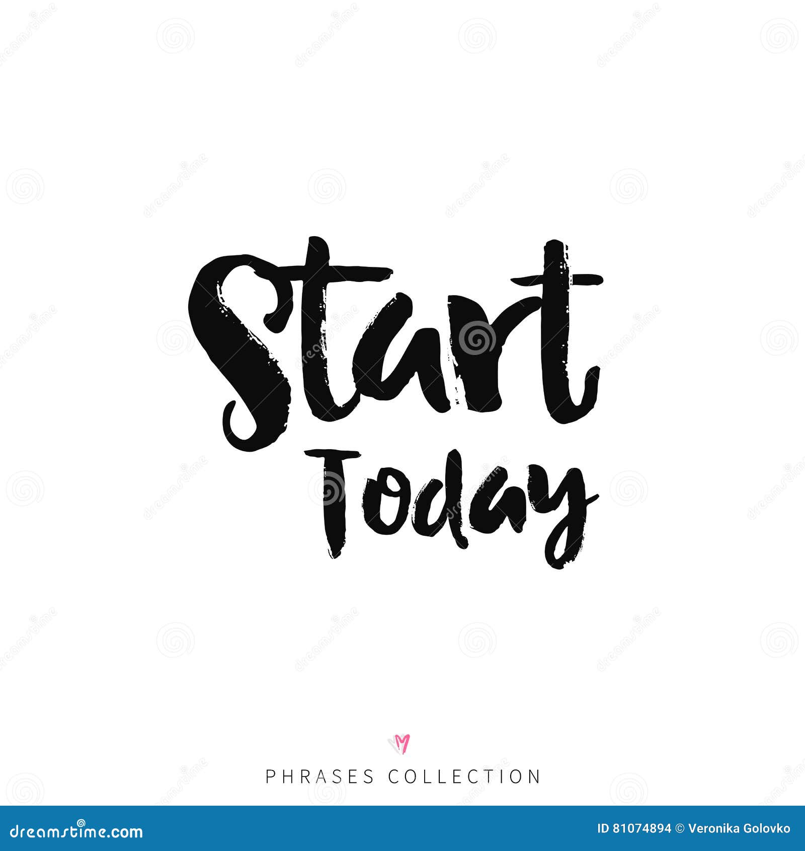 Vector Hand Drawn Lettering Poster Stock Vector - Illustration of ...