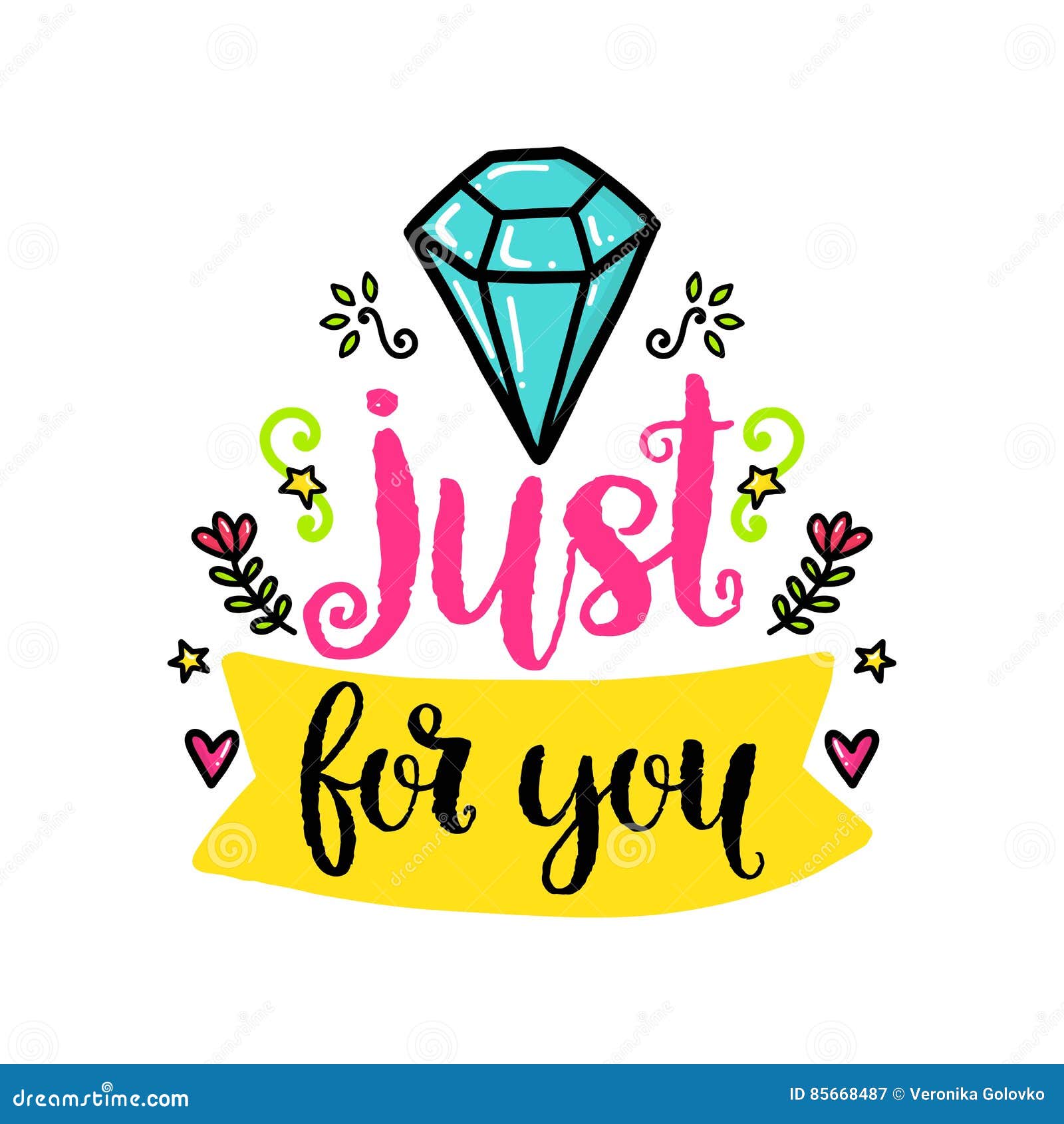 Vector Hand Drawn Lettering Poster Stock Vector - Illustration of ...