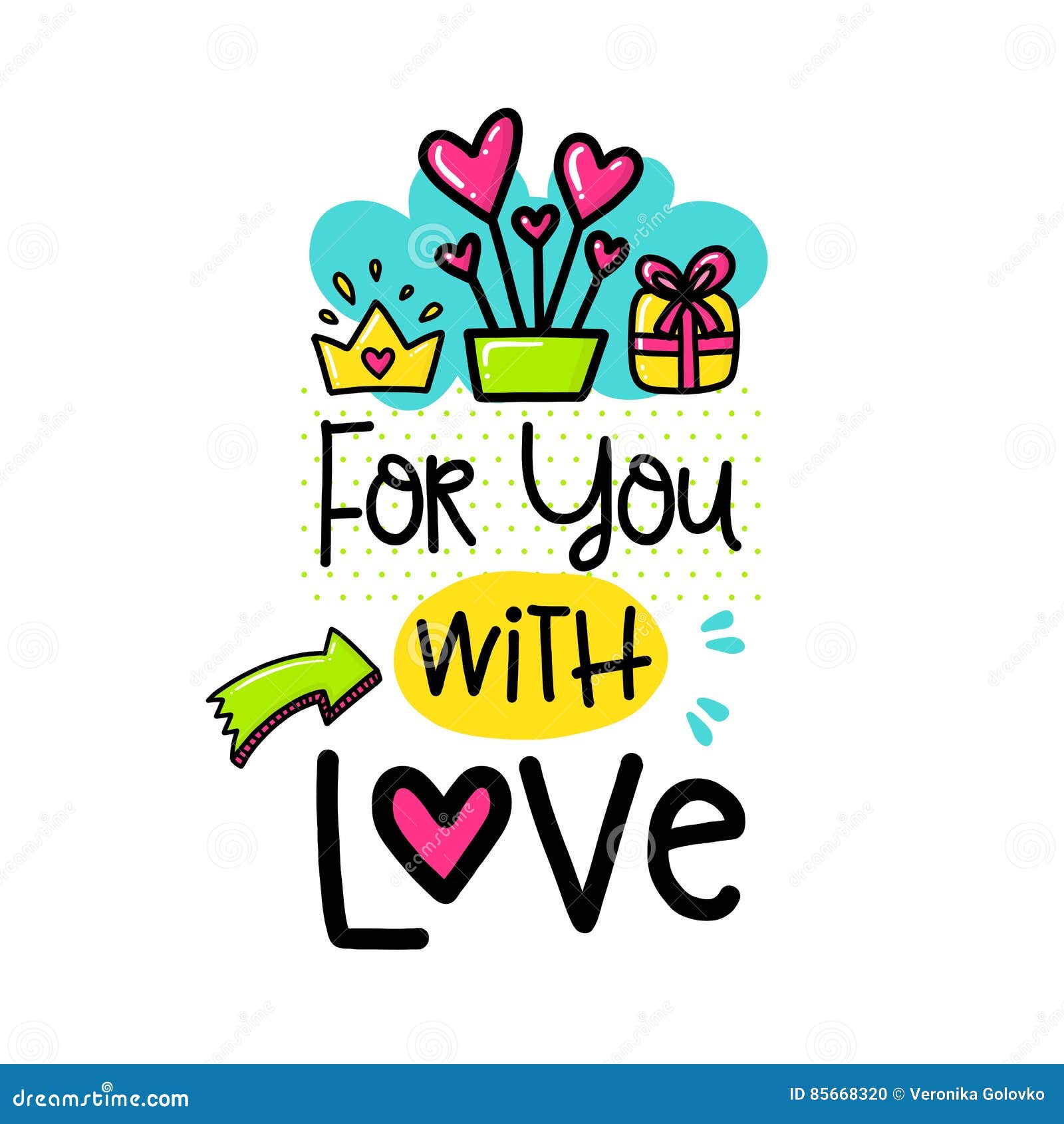 Vector Hand Drawn Lettering Poster Stock Vector - Illustration of black ...