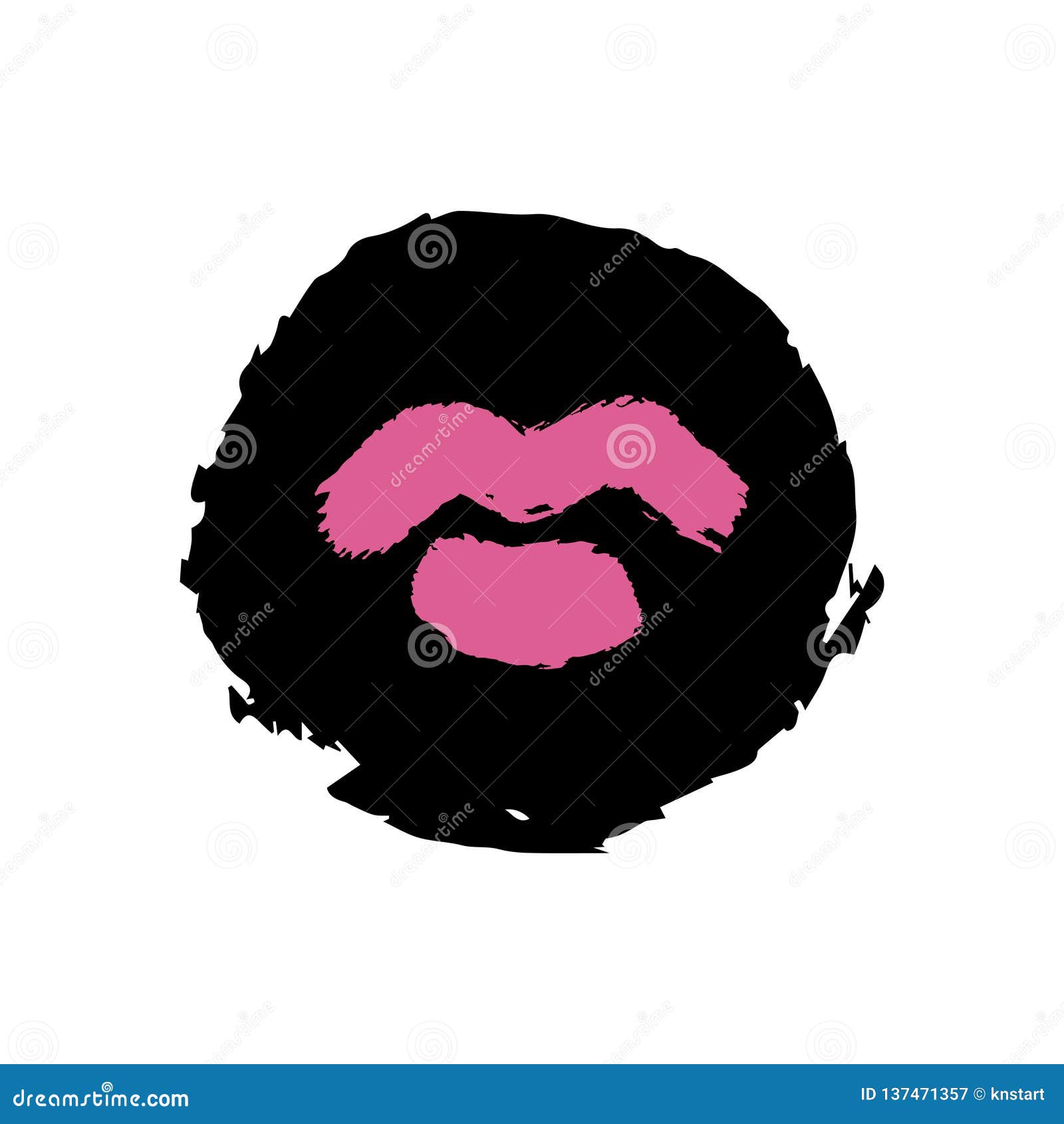 Vector Hand Drawn Lips Symbol, Logo Element Template Stock Illustration ...