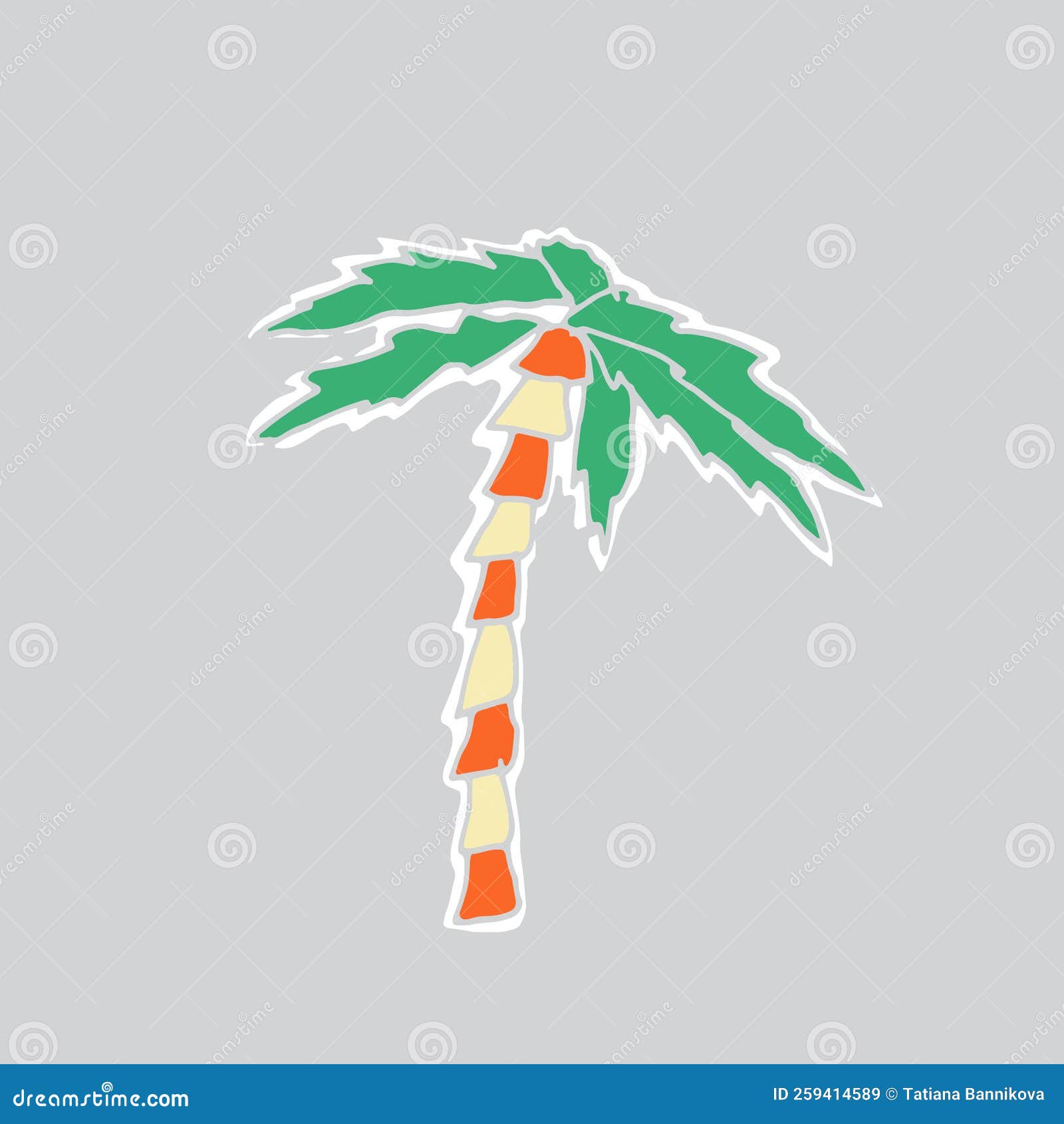 Vector Hand Drawn Palm Tree Sticker Stock Vector - Illustration of ... Vector Hand Drawn Palm Tree Sticker Stock Vector - Illustration of ...