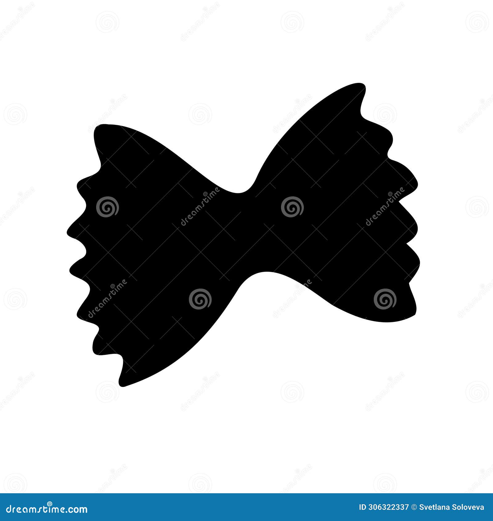 Vector Hand Drawn Pasta Silhouette Stock Vector - Illustration of ...