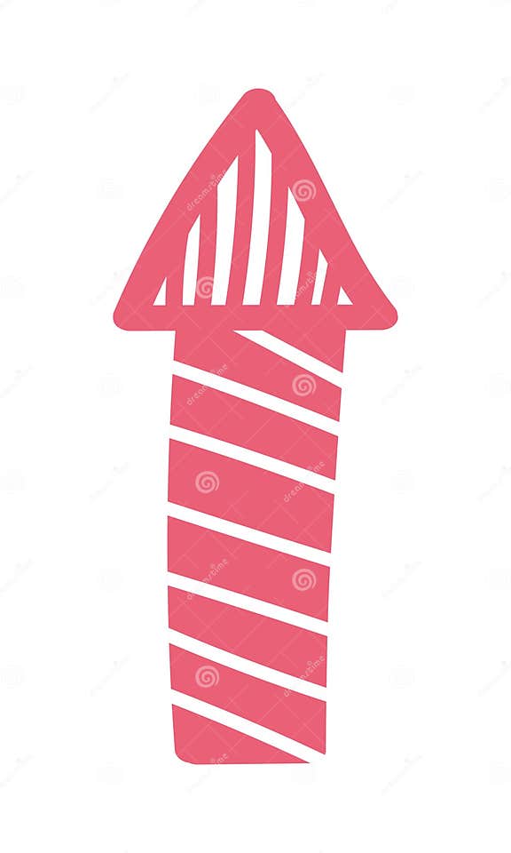 Vector Hand Drawn Pink Arrow Icon Stock Illustration - Illustration of ...