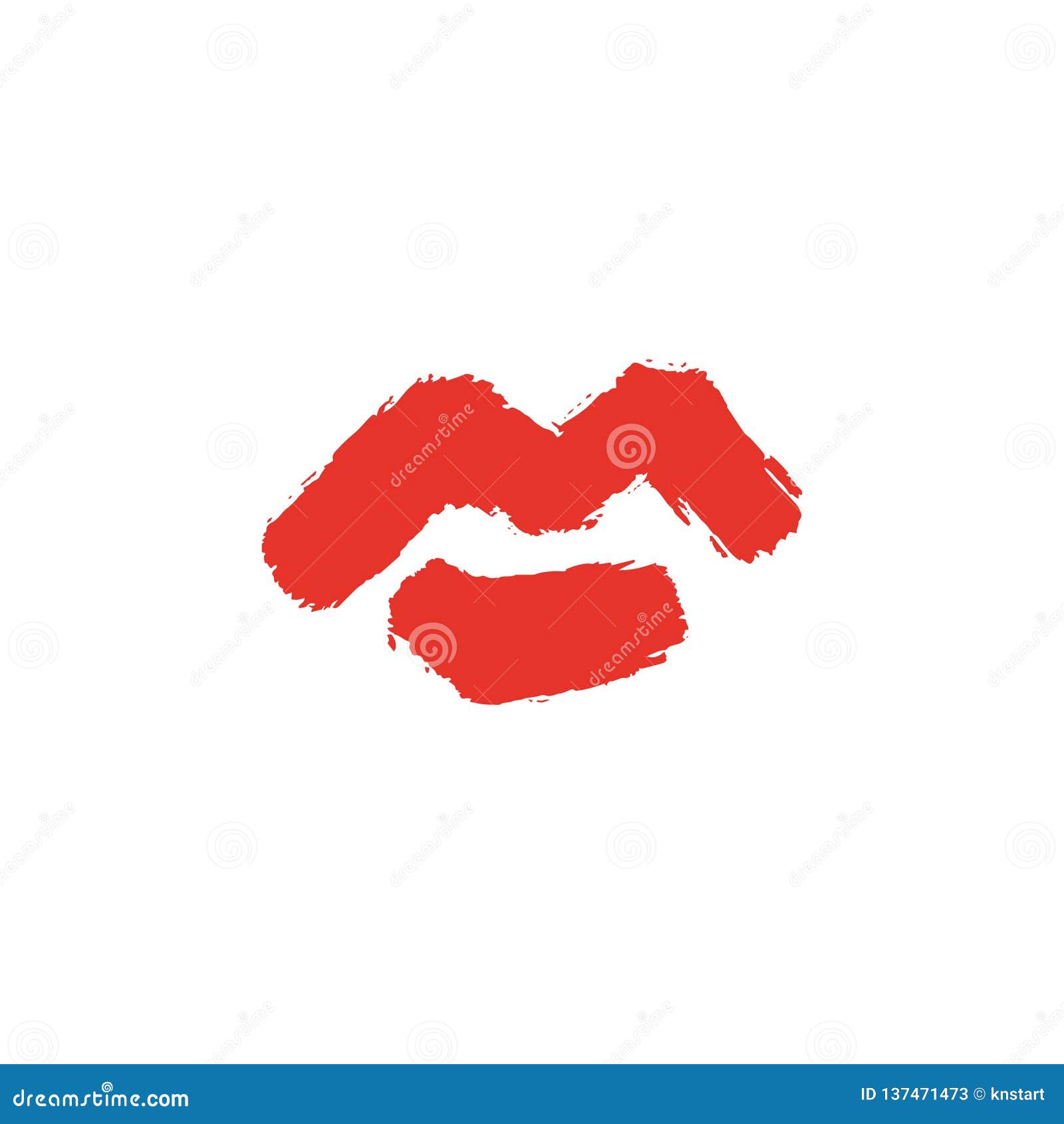Vector Hand Drawn Lips Symbol, Logo Element Template Stock Illustration ...
