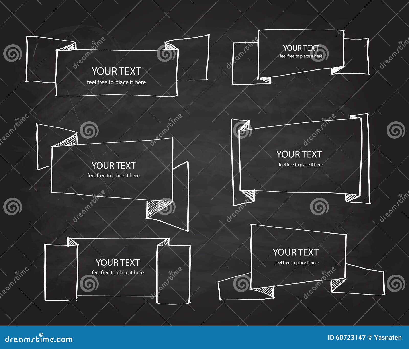 Vector Hand-drawn Scribble Origami Banner Stock Vector - Illustration ...