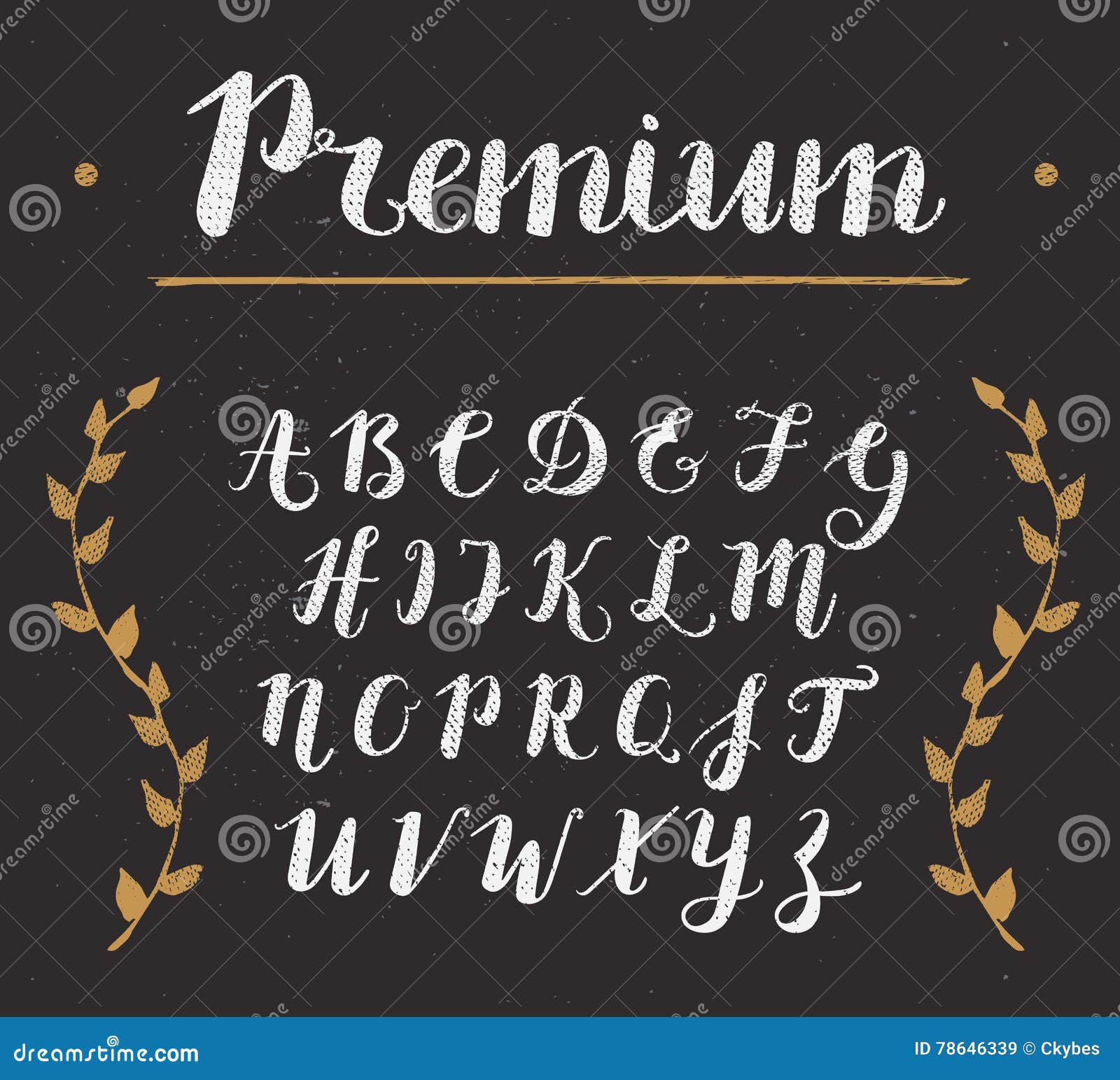 Vector Hand Drawn Script Alphabet Stock Vector - Illustration of drawn ...