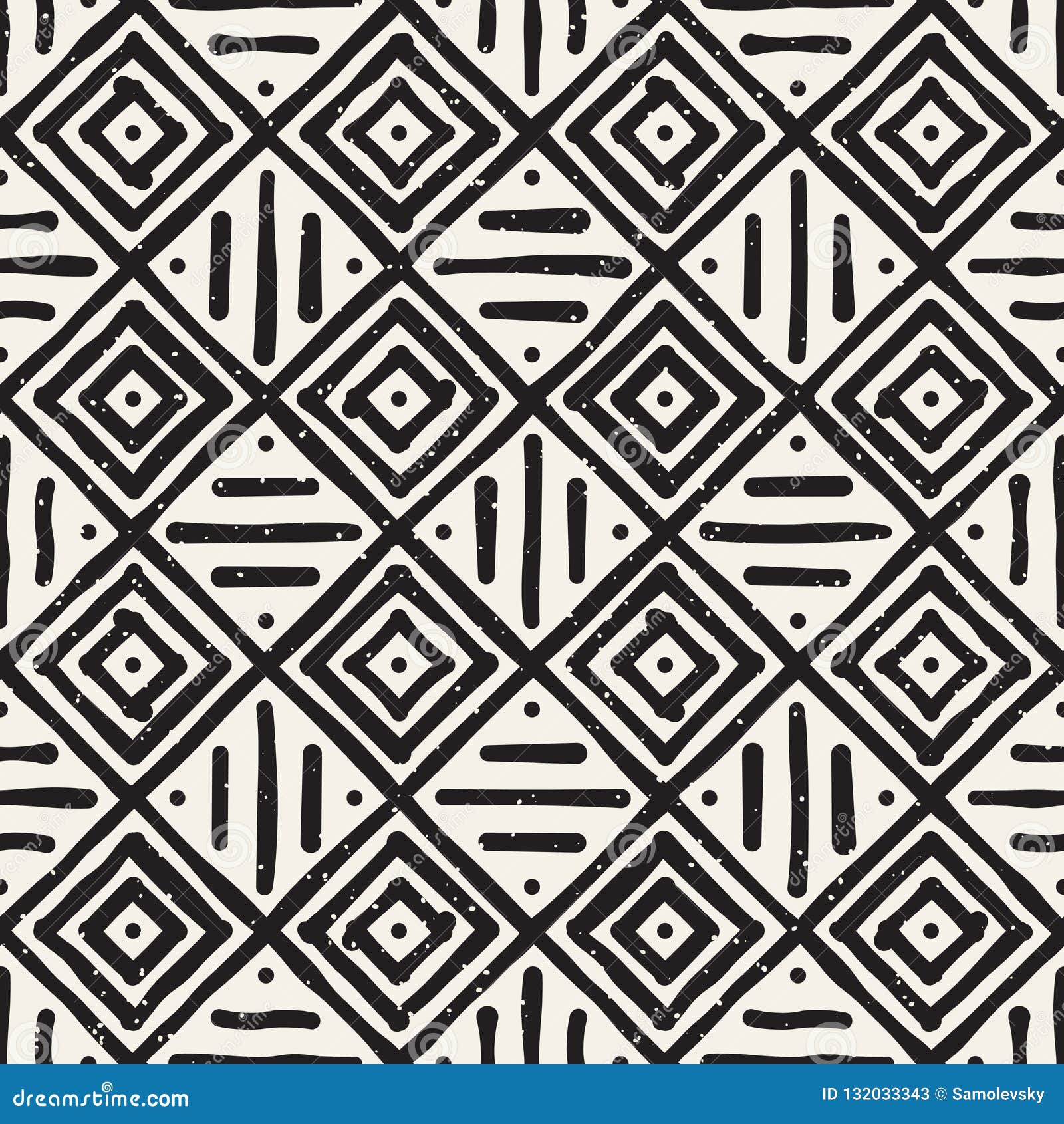 Vector Hand Drawn Seamless Pattern. Modern Stylish Abstract Texture ...