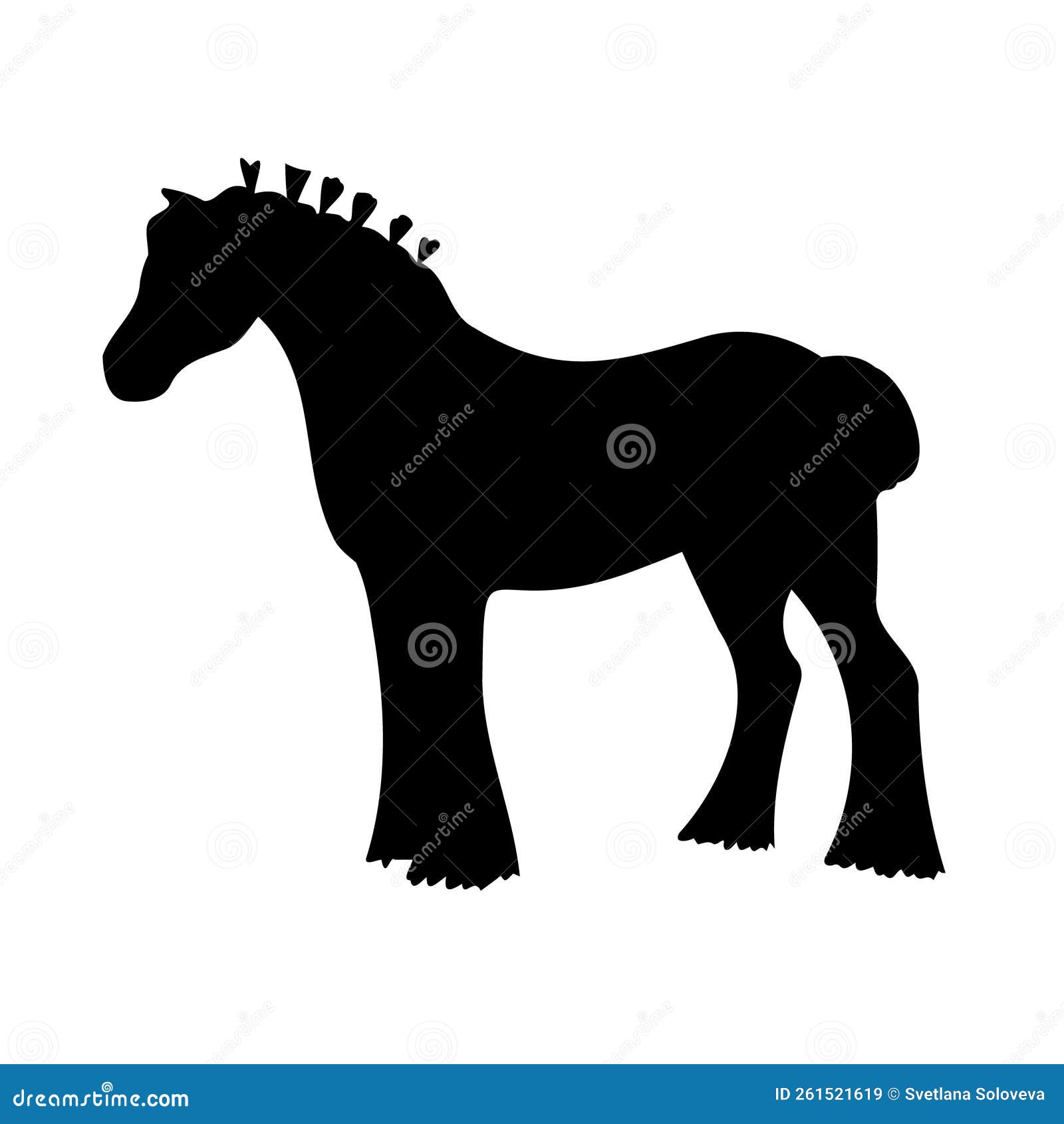 Shire Horse Flat Vector Illustration. British Breed Equine, Pedigree ...