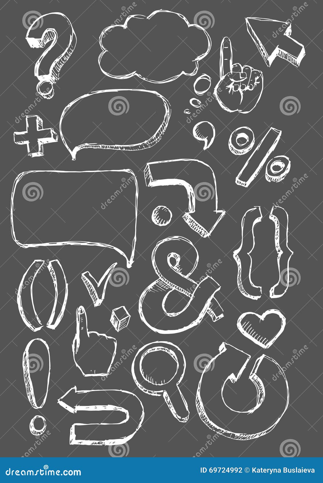 Vector hand-drawn signs stock vector. Illustration of cross - 69724992