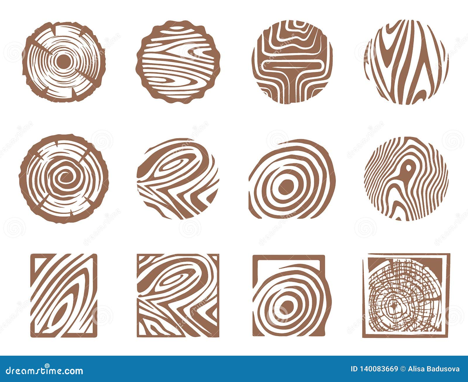 Vector Hand Drawn Sketch of Abstract Wood Texture Illustration on White ...