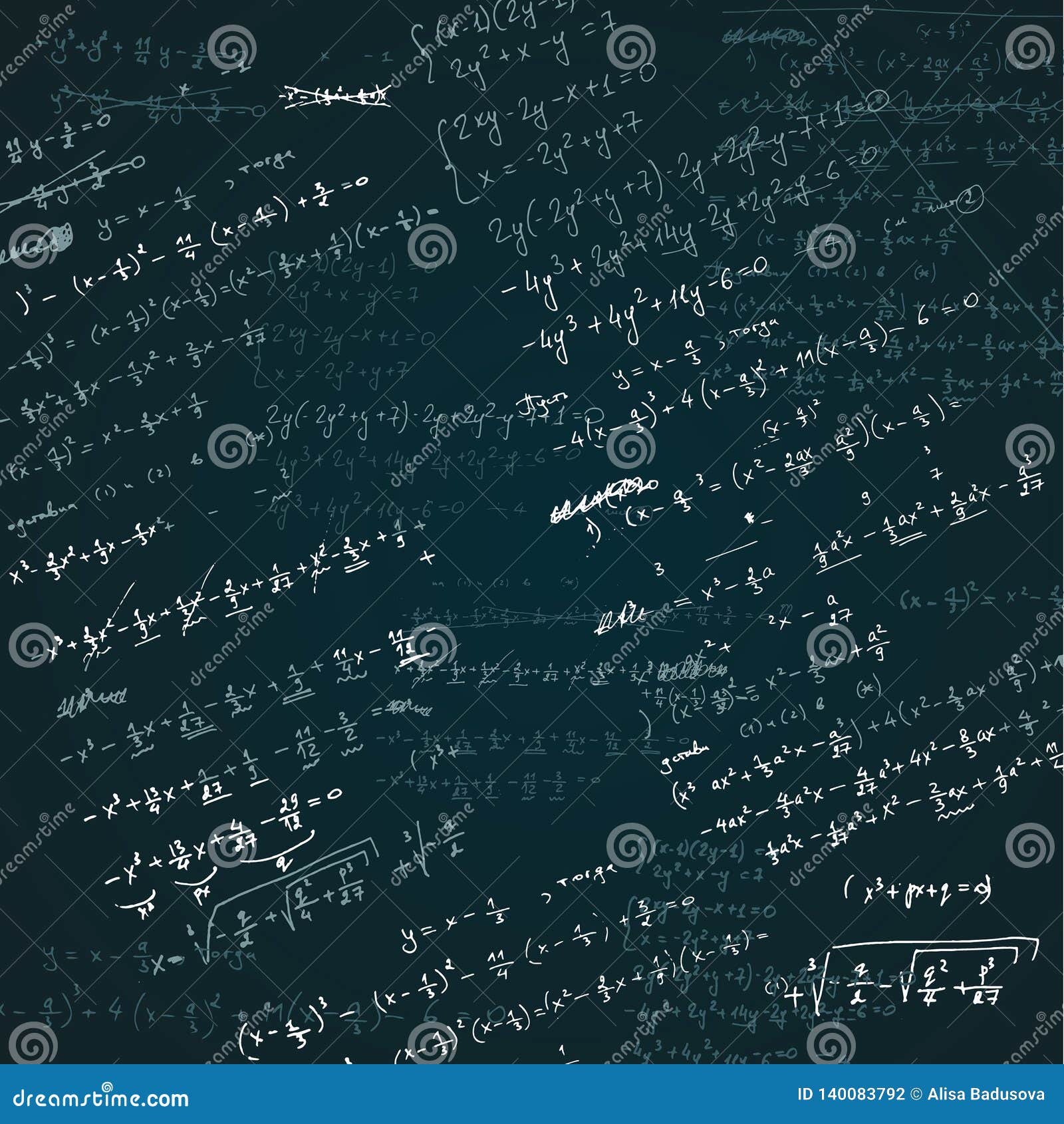 Vector Hand Drawn Sketch of Algebra Illustration on White Background ...