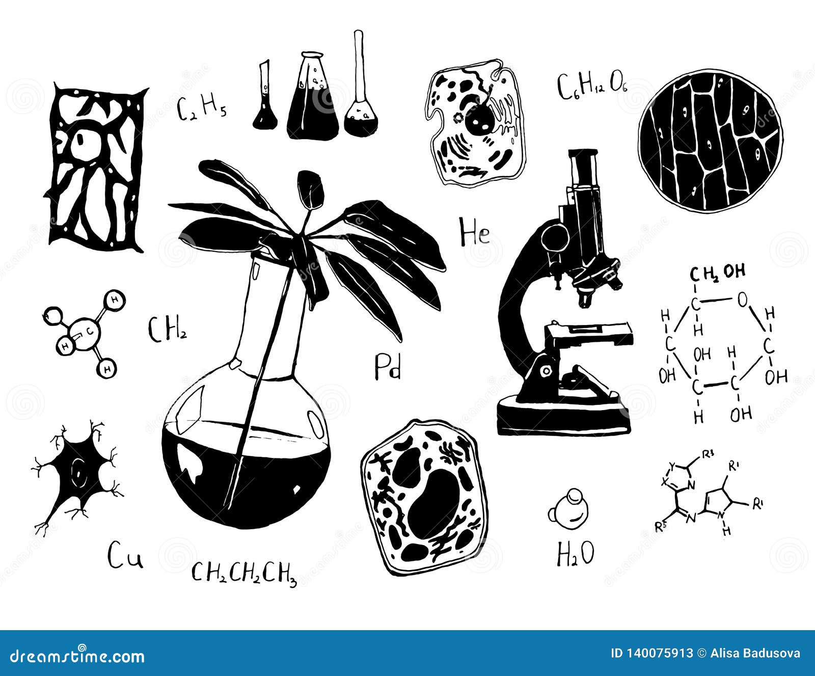 Chemistry Illustration Of Chloroform Blue Royalty-Free Cartoon ...
