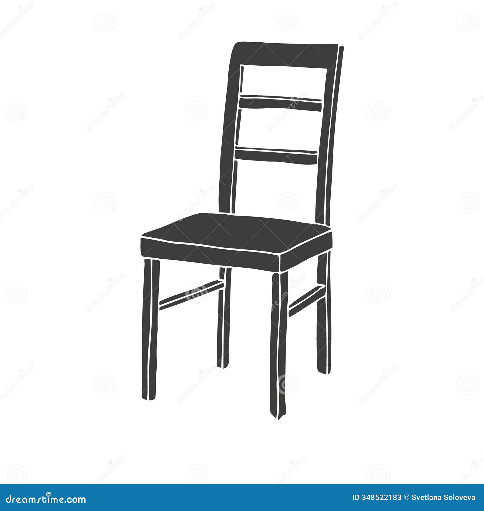 Vector Hand Drawn Sketch Doodle Chair Stock Illustration - Illustration ...