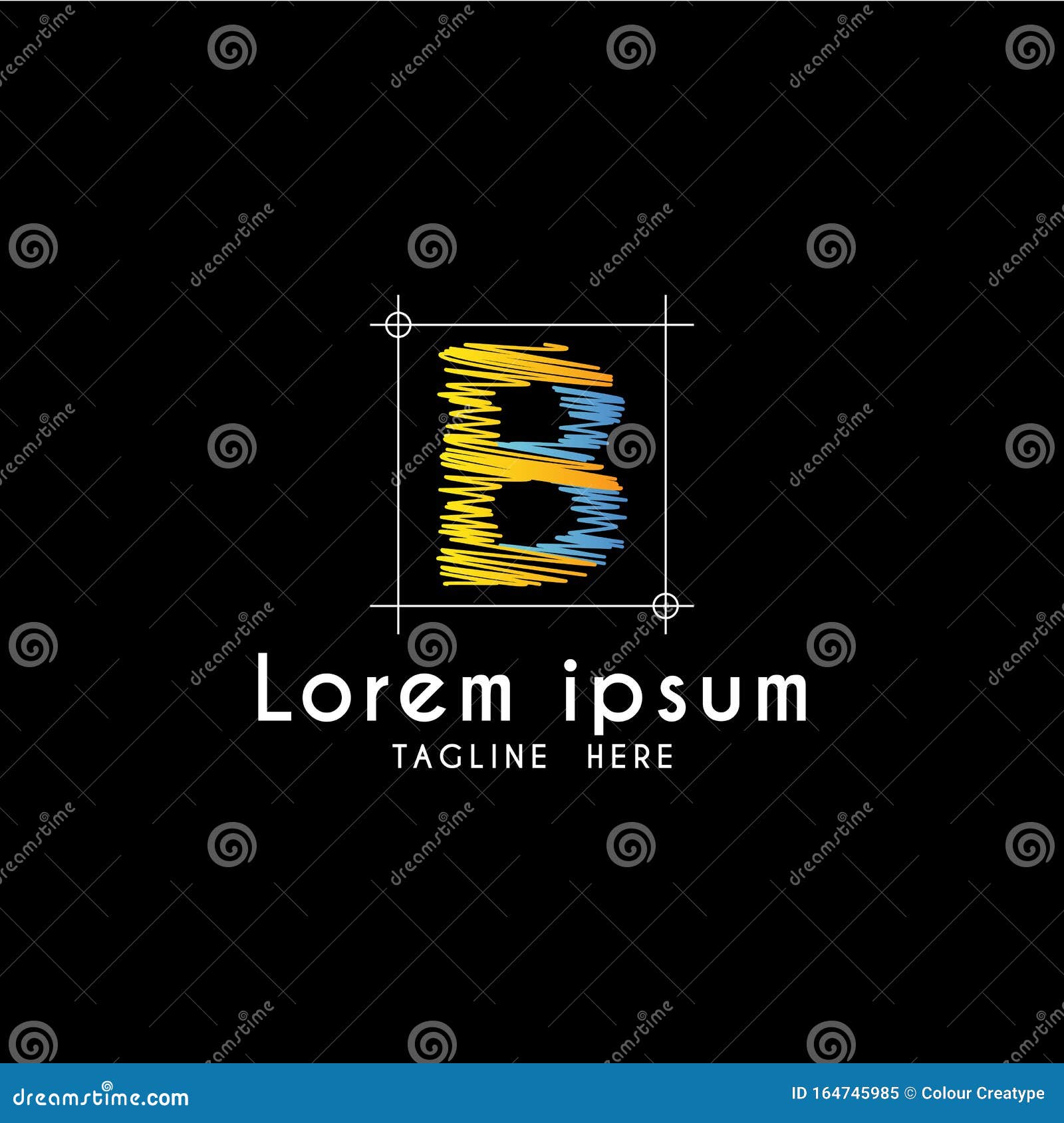 Vector Hand Drawn Sketch Letter B Logo Vector Stock Vector ...