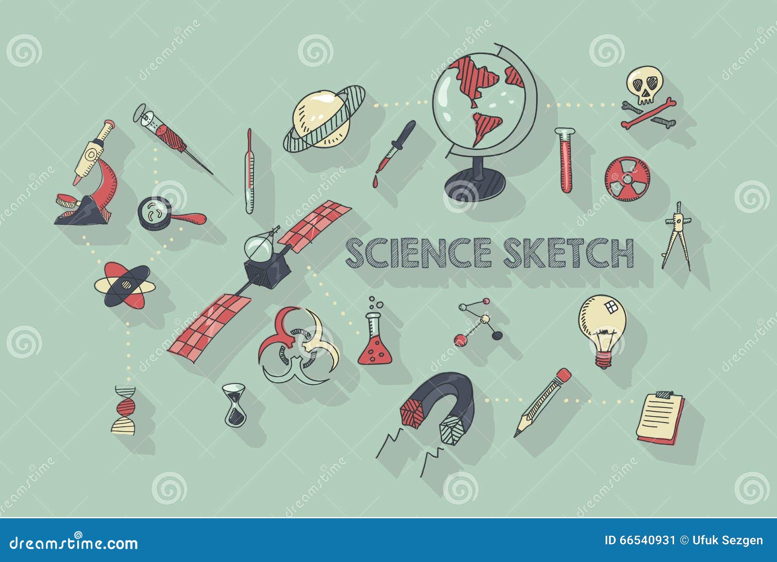 Vector Hand Drawn Sketch Science Icons Stock Vector - Illustration of ...