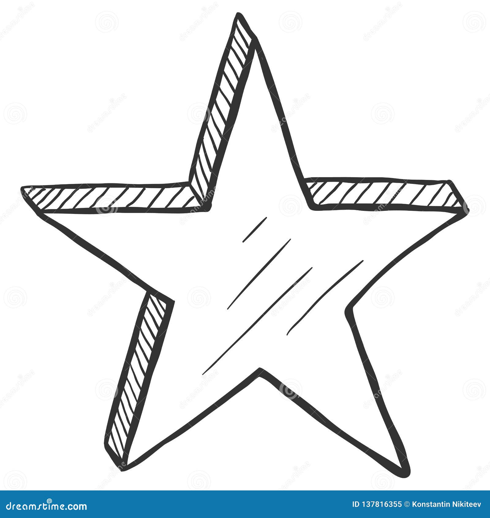 Sketch Of A Star, Abstract Line Drawing, Mandala Art Style, Sacred ...