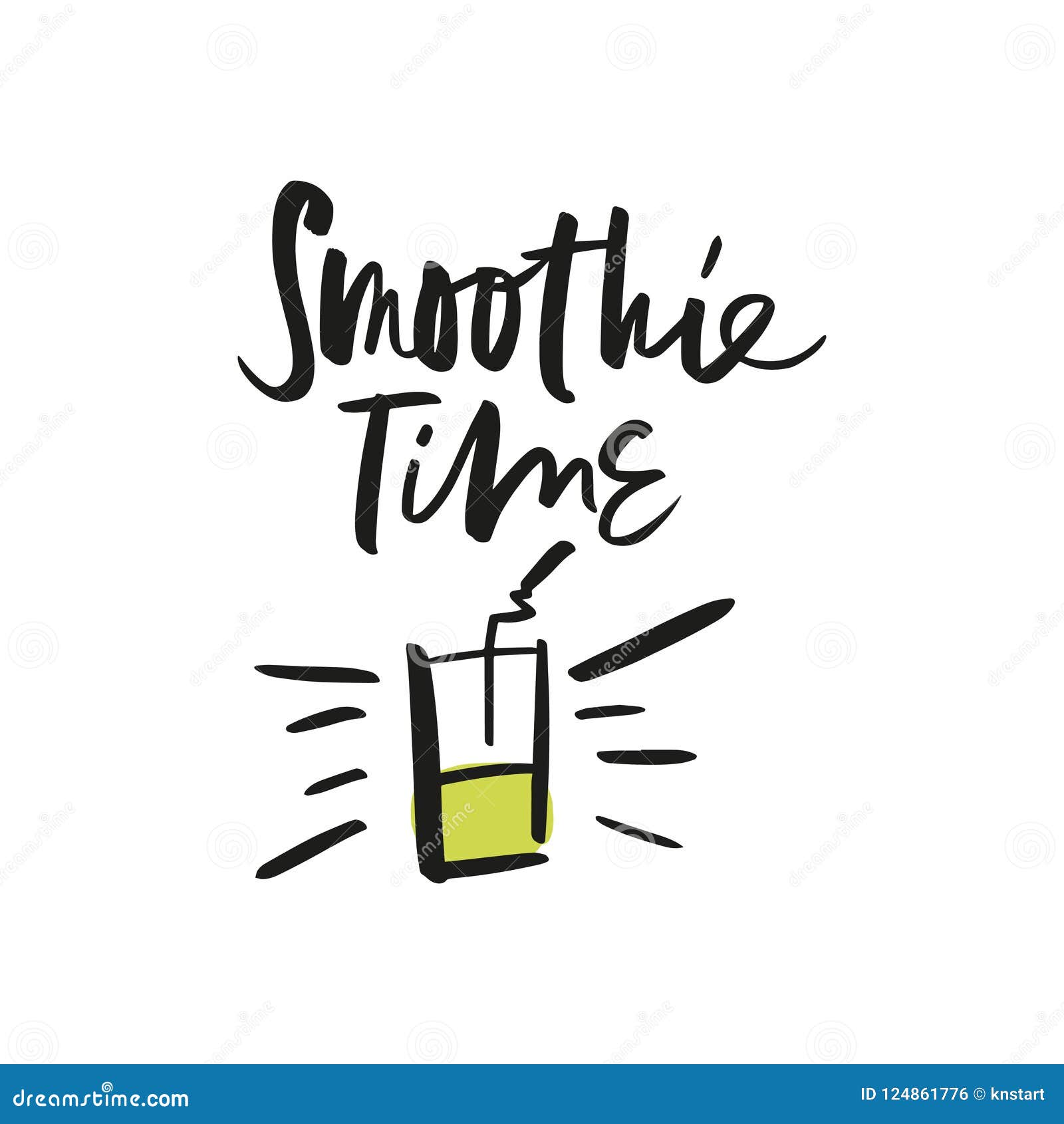 Vector Hand Drawn Smoothie Symbol, Summer Stickers Stock Illustration ...