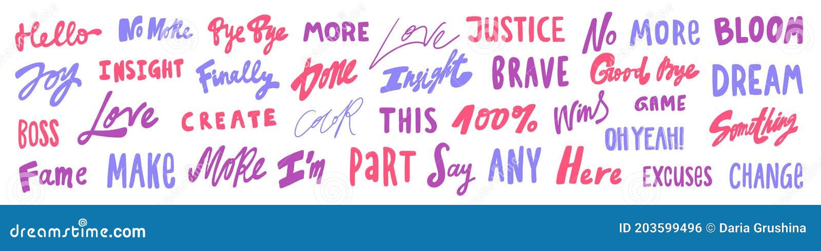 Vector Hand Drawn Sticker Logo Words Set Collection. Stock Vector ...