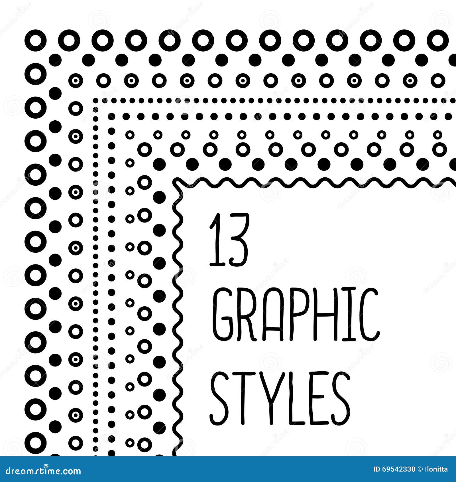 13 Vector Hand Drawn Strokes Style. Stock Vector - Illustration of ...