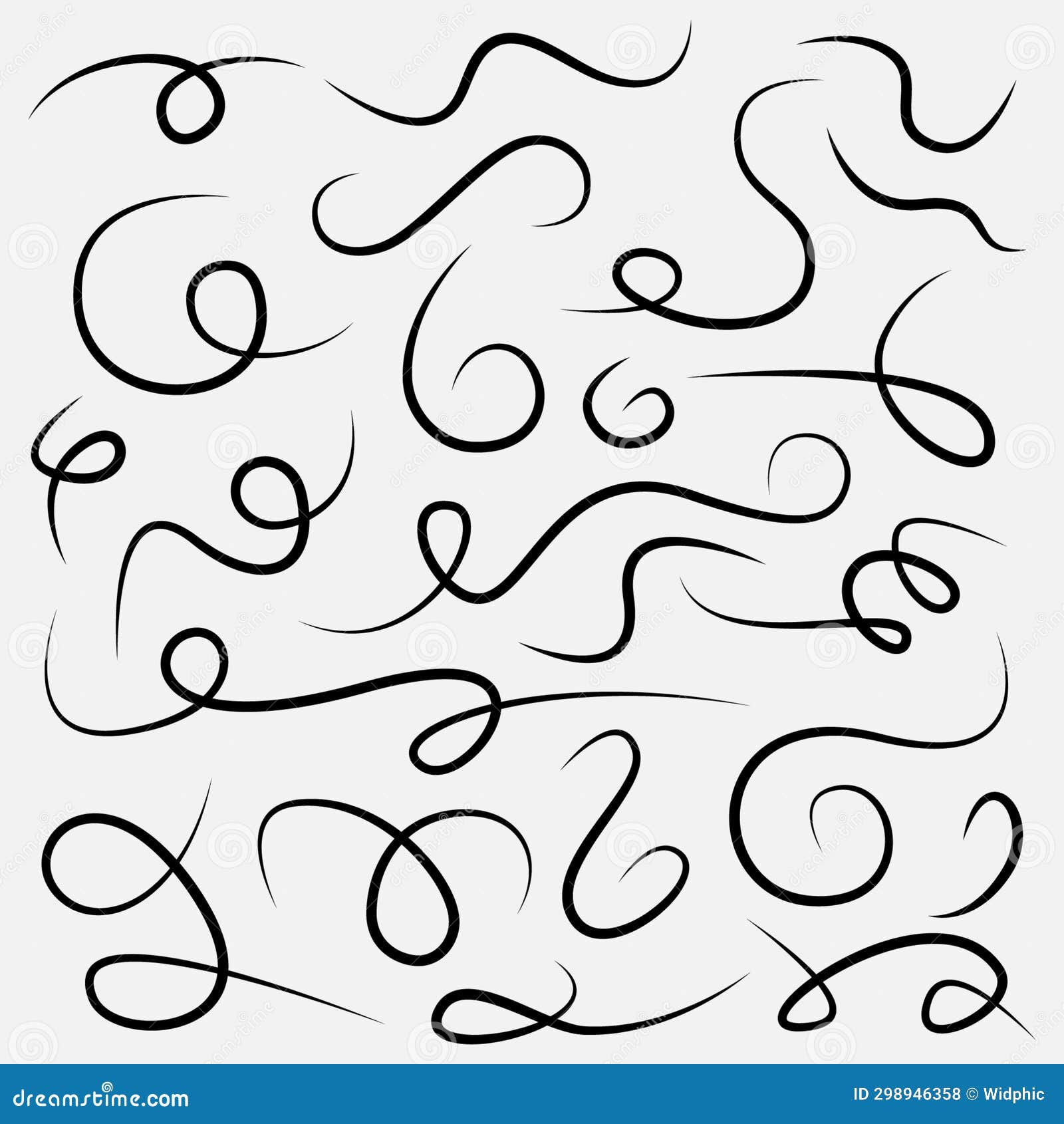 Vector Hand Drawn Swirl stock illustration. Illustration of graphic ...