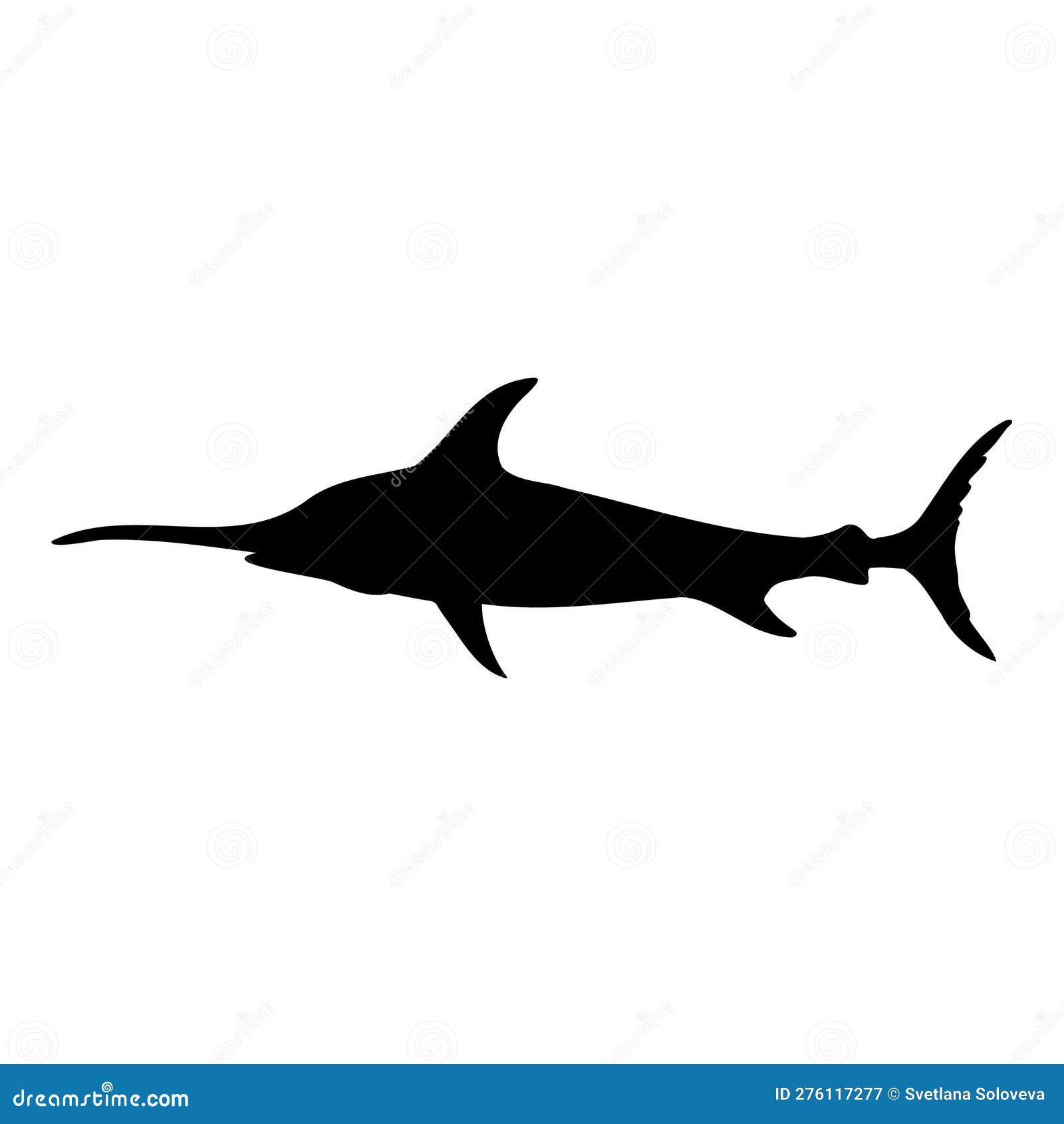 Swordfish Silhouette, Sword Fish Vector, Swordfish Clipart, Swordfish ...