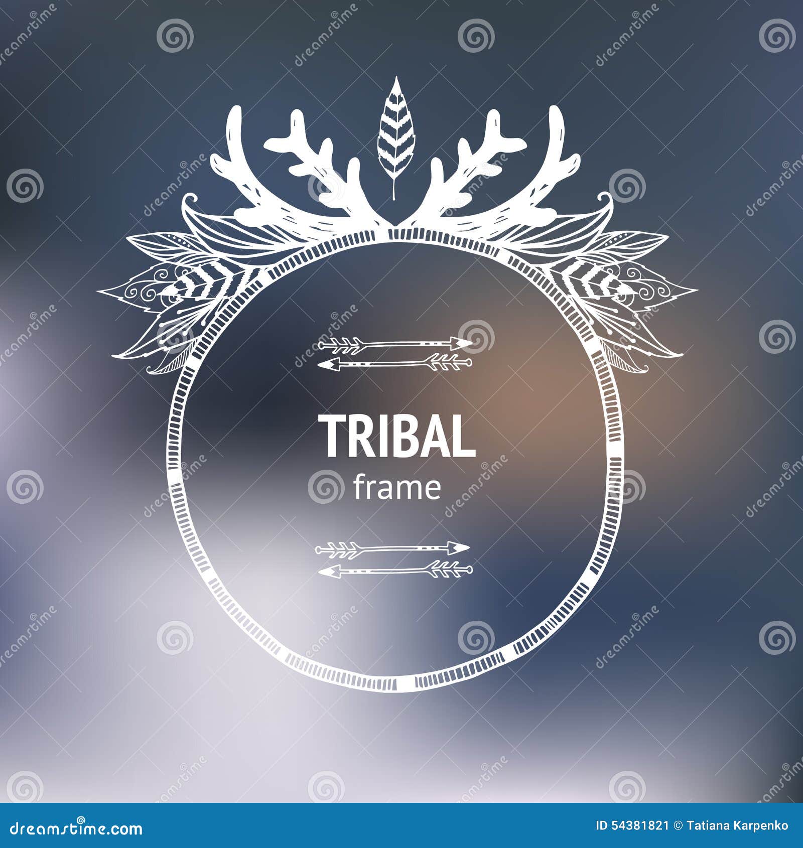 Tribal Frame Design Royalty-Free Stock Photography | CartoonDealer.com ...