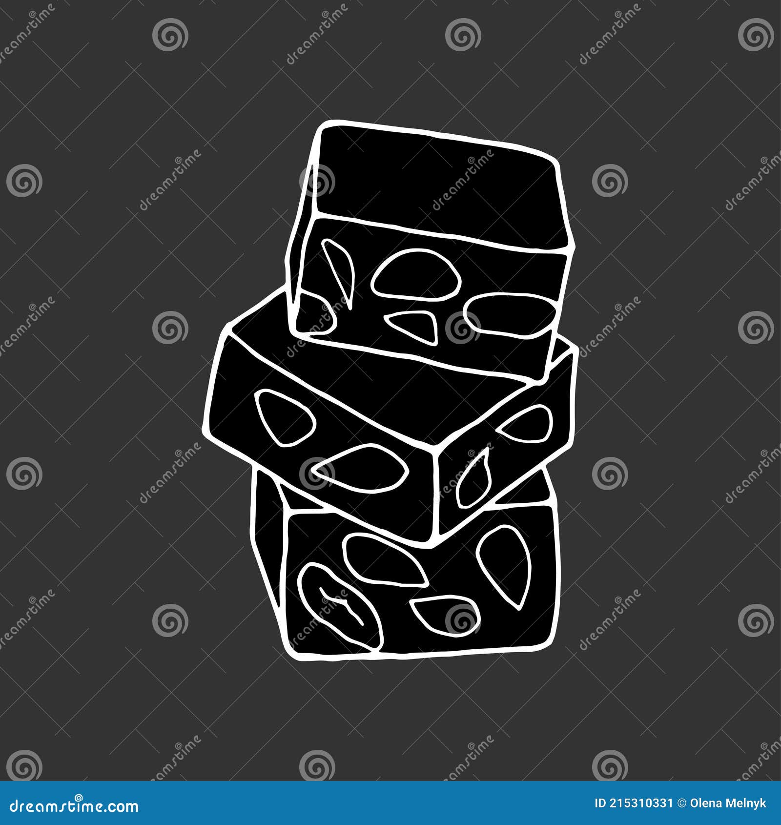 Turron Nougat Cartoon Illustration | CartoonDealer.com #237193088