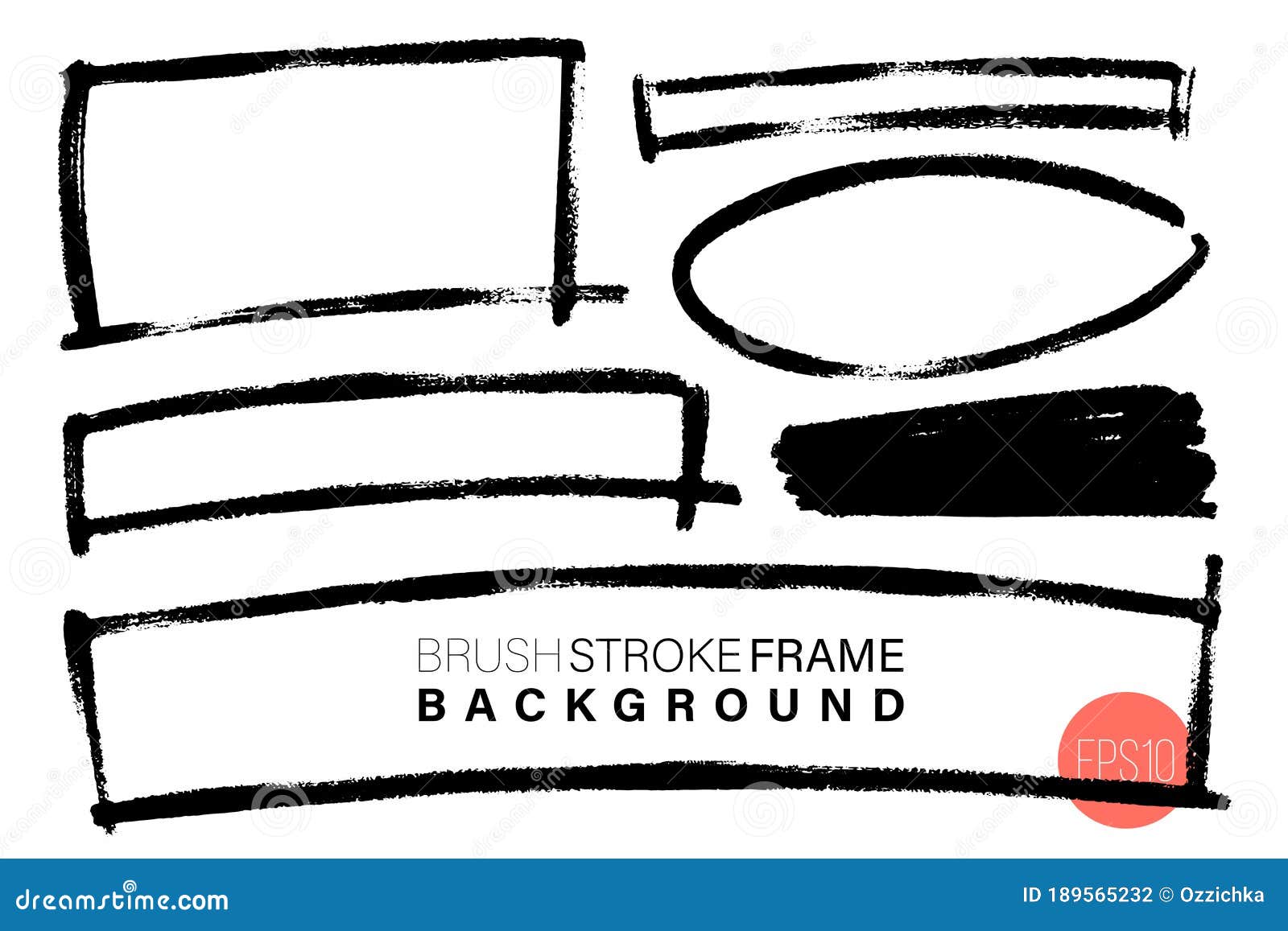 Vector Hand Drawn Various Geometric Shape Frame Set for Backdrops ...