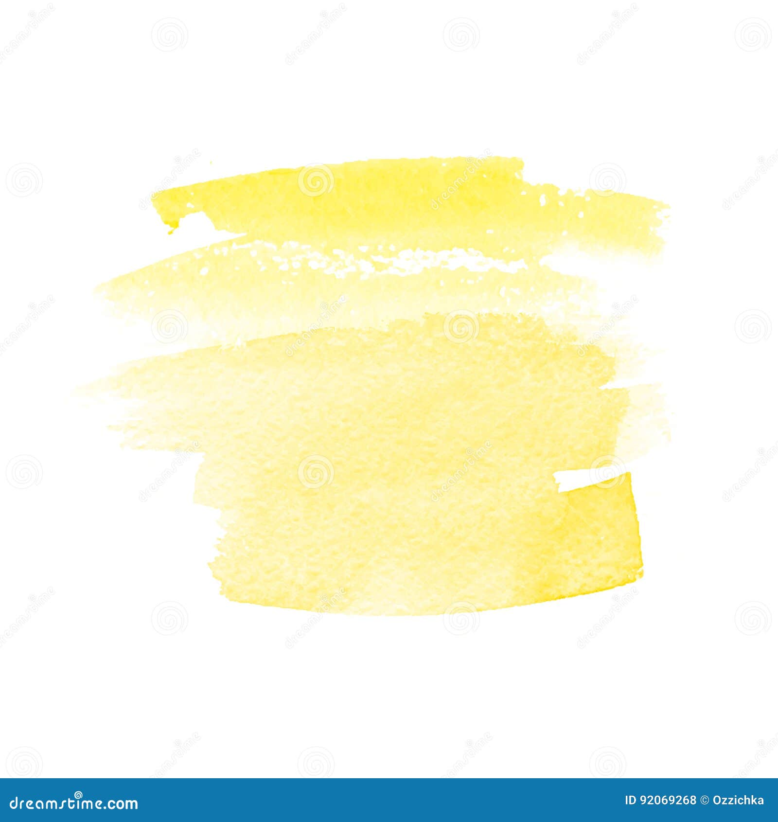 Vector Hand Drawn Watercolor Brush Stain. Colorful Painted Stroke ...