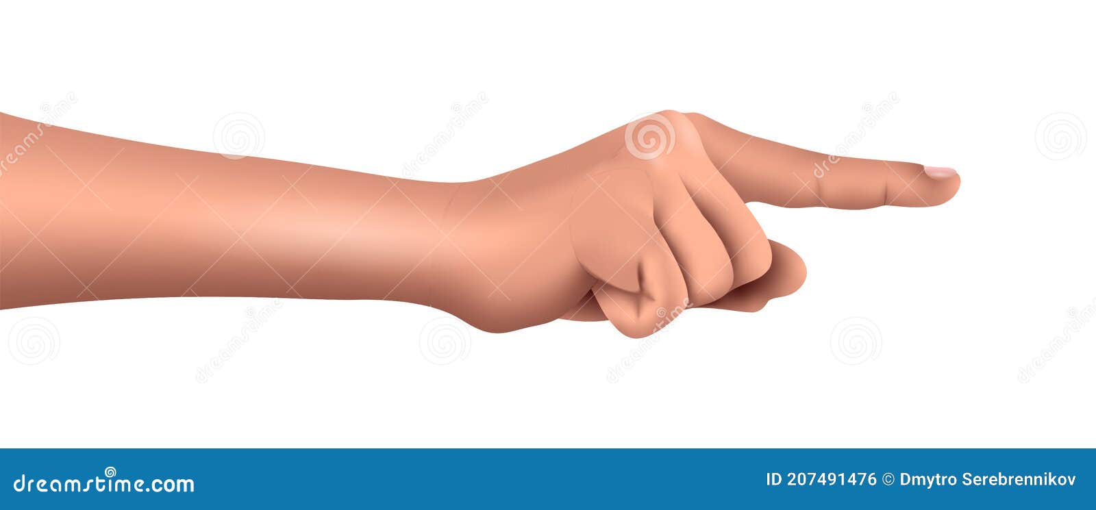 Vector Hand in Gradient Style. Digital Art Stock Illustration ...