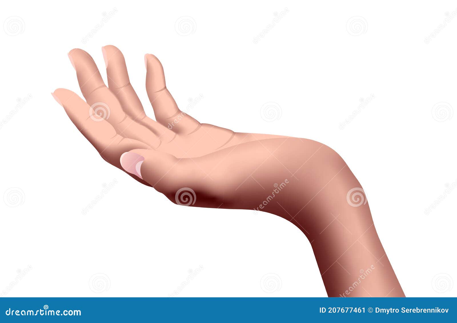 Vector Hand in Gradient Style. Digital Art Stock Illustration ...