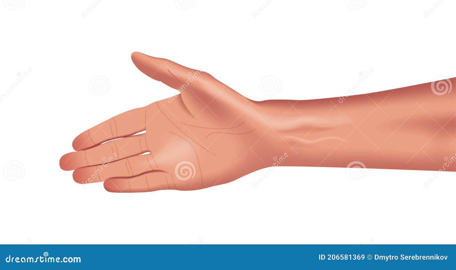 Vector Hand in Gradient Style Stock Illustration - Illustration of male ...
