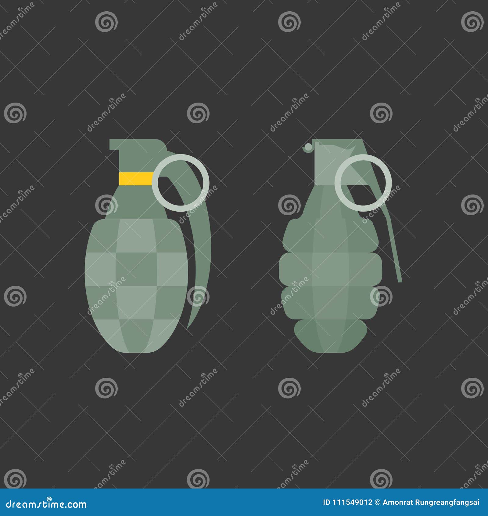 Vector hand grenade icon stock vector. Illustration of background ...